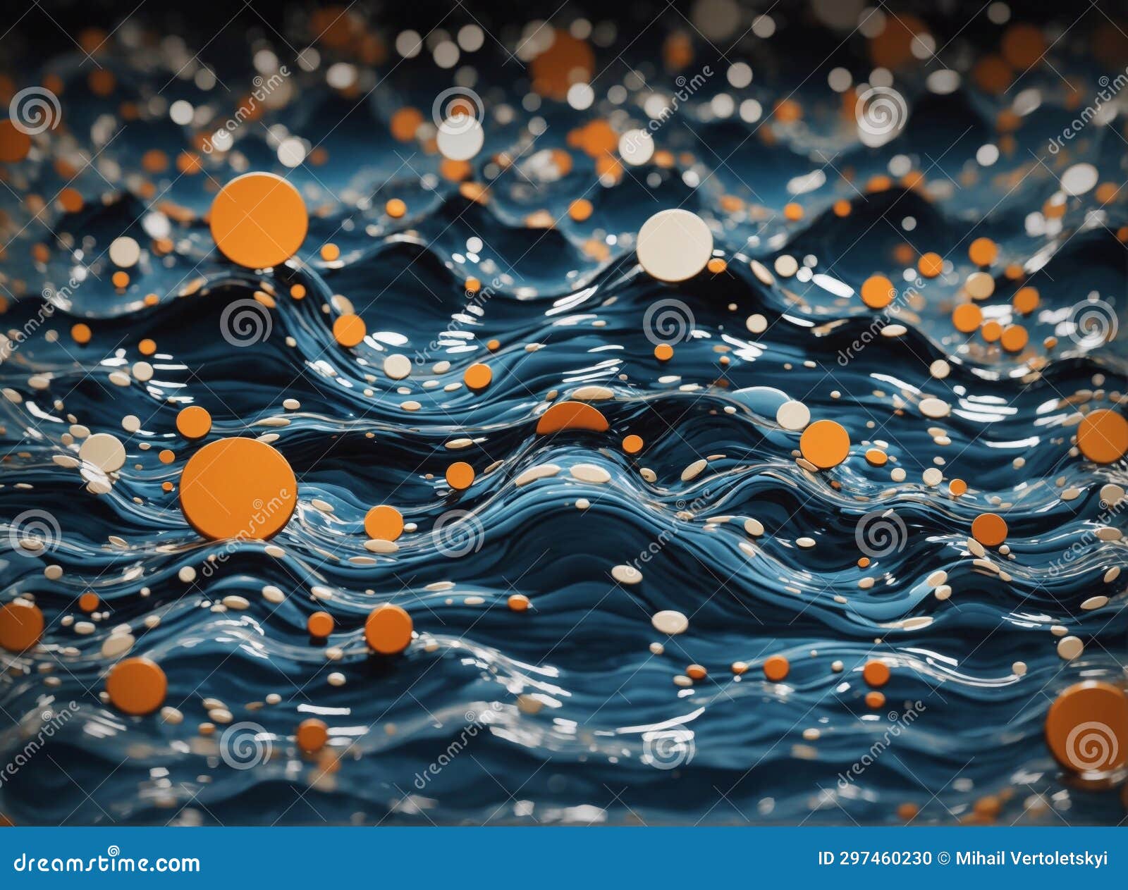 Abstract Water Wave and Circles. Stock Vector - Illustration of drip ...