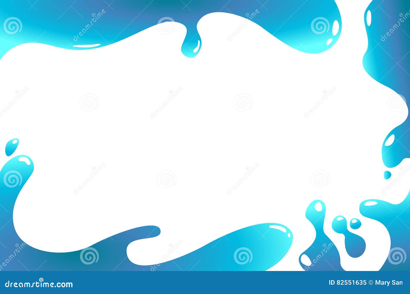 Abstract Water Wave Frame, Vector Illustration Stock Vector ...