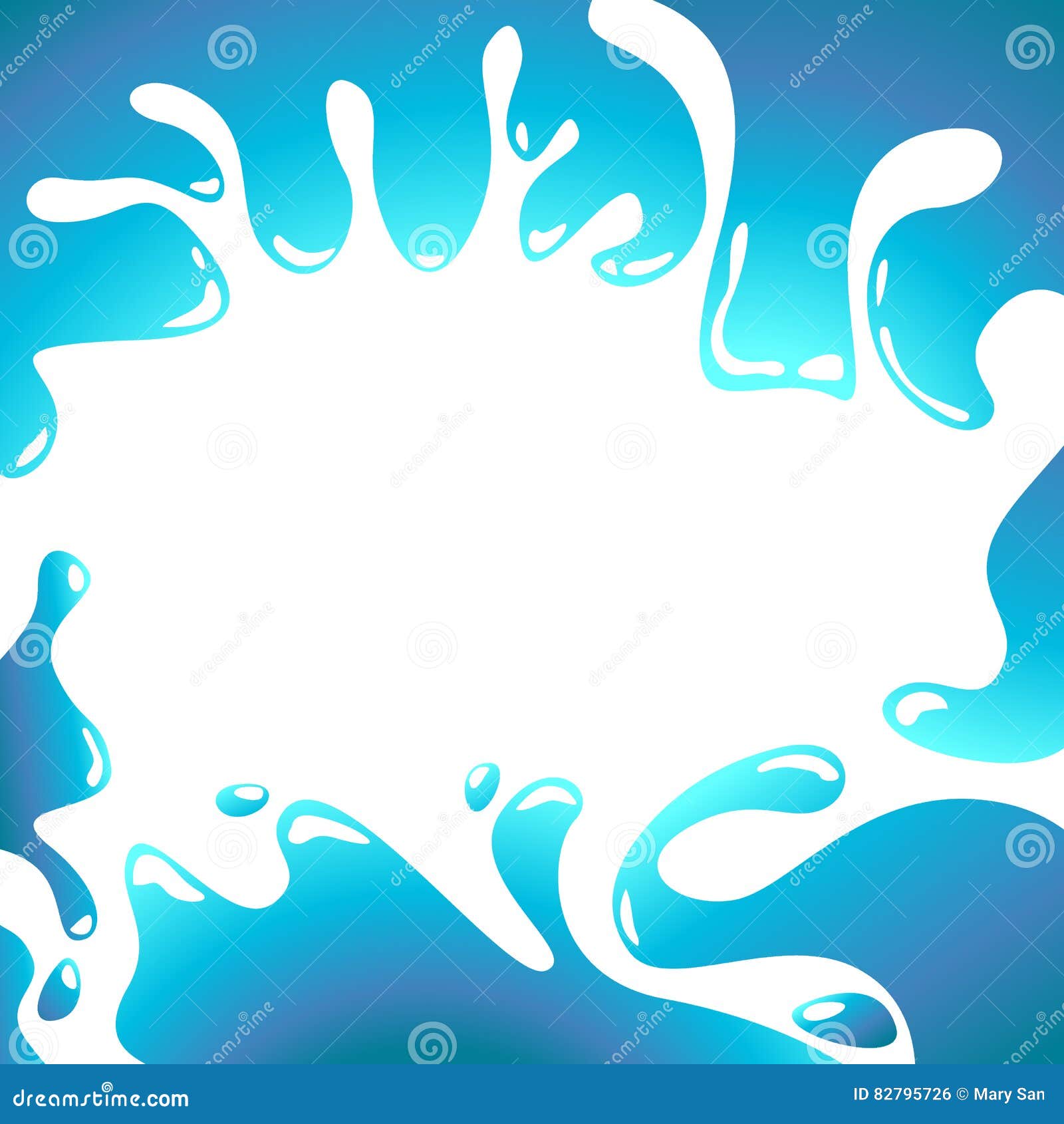 Abstract Water Wave Frame, Vector Illustration Stock Vector ...