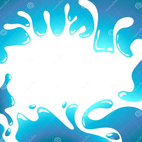 Abstract Water Wave Frame, Vector Illustration Stock Vector ...