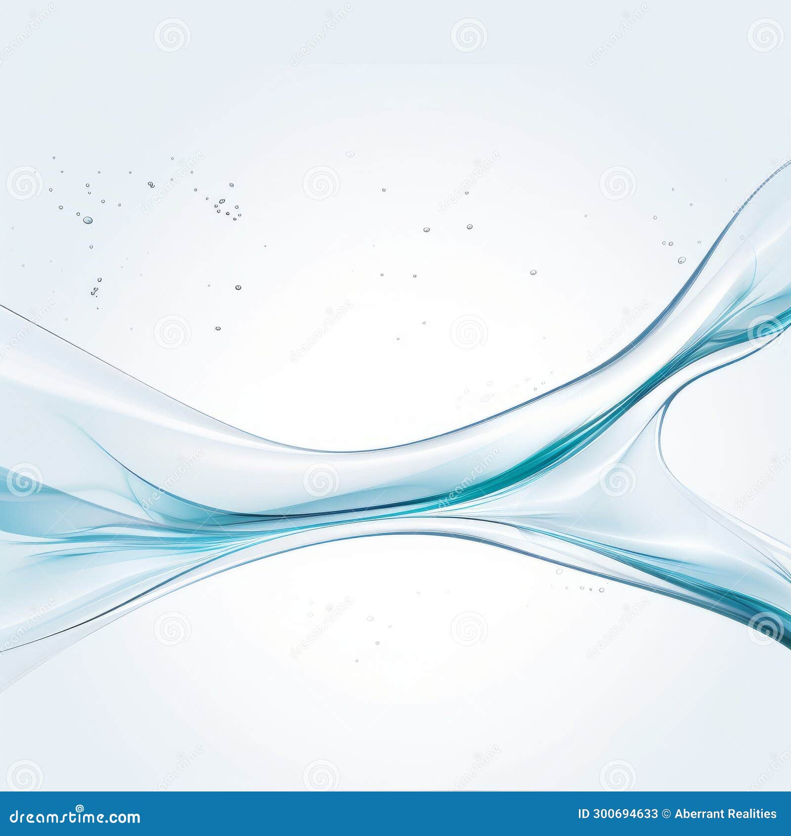 An Abstract Water Wave on a White Background Stock Illustration ...