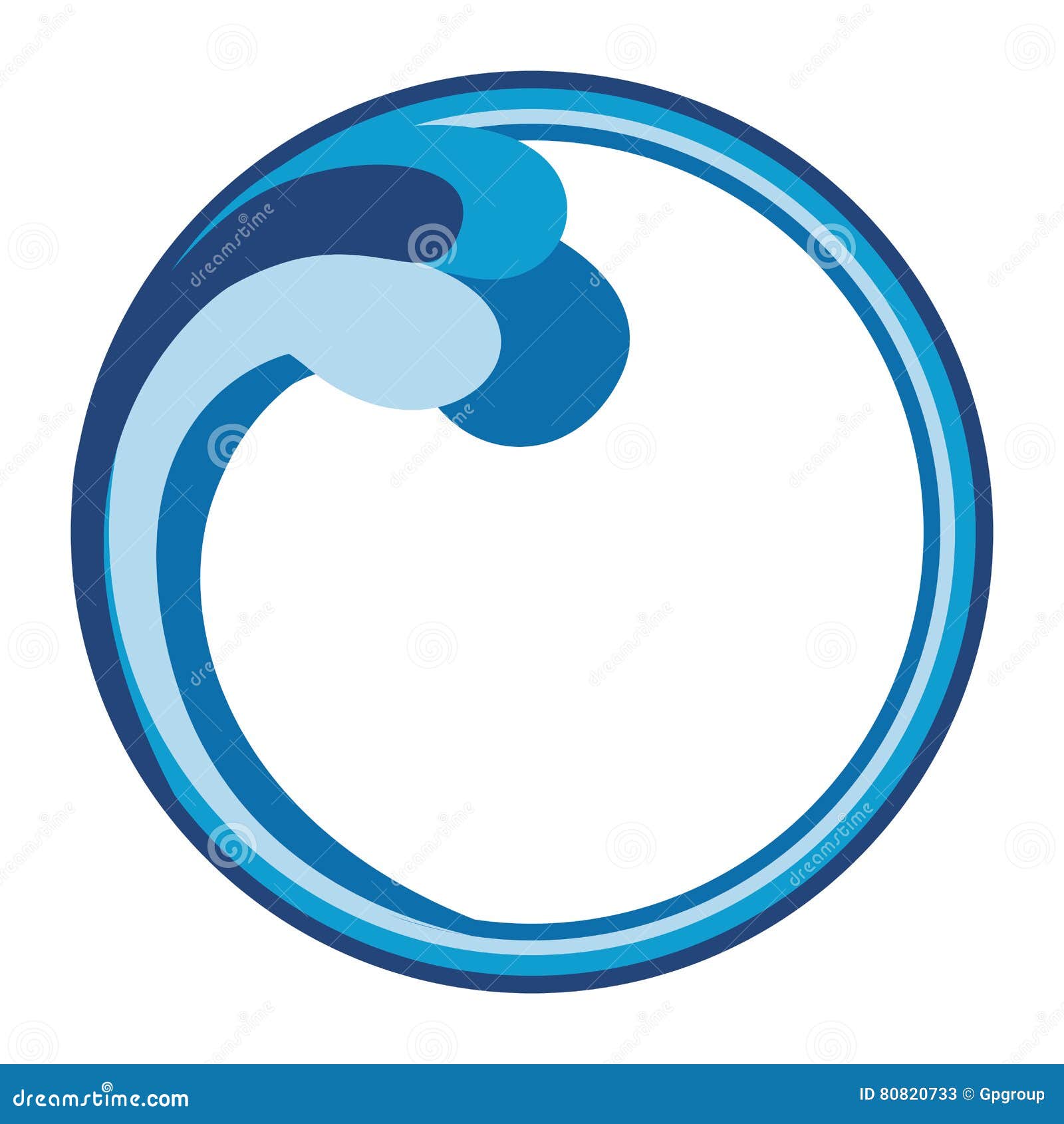 Abstract Water Waves Icon Image Stock Vector - Illustration of blue ...