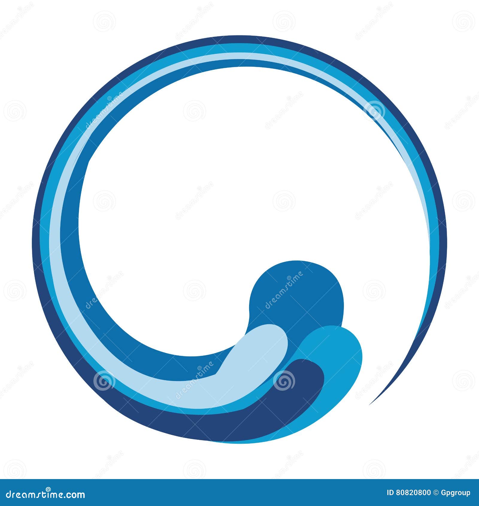 Abstract Water Waves Icon Image Stock Vector - Illustration of vacation ...