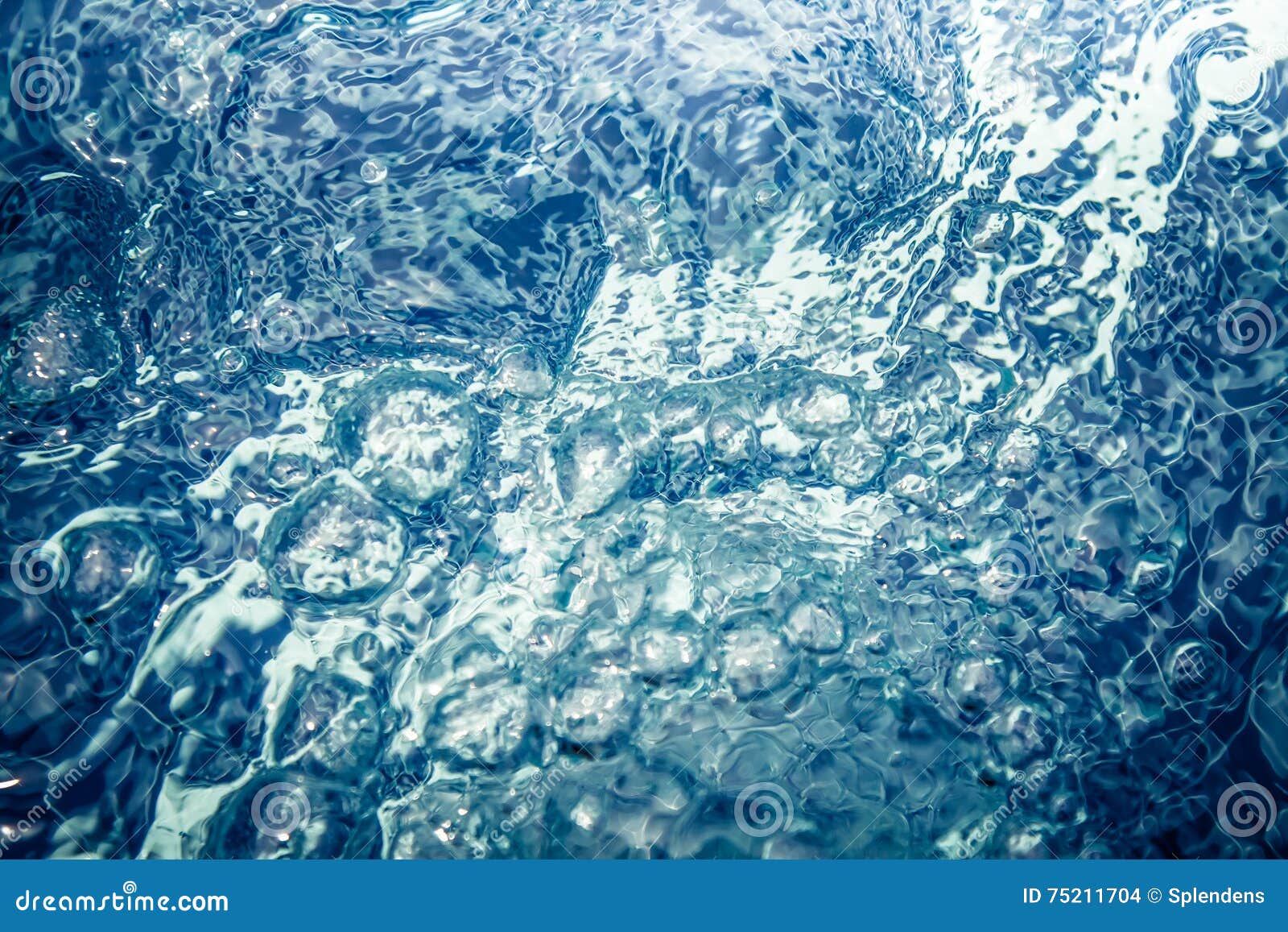 Abstract Water Whirlpool with Bubbles and Ripples Stock Photo - Image ...