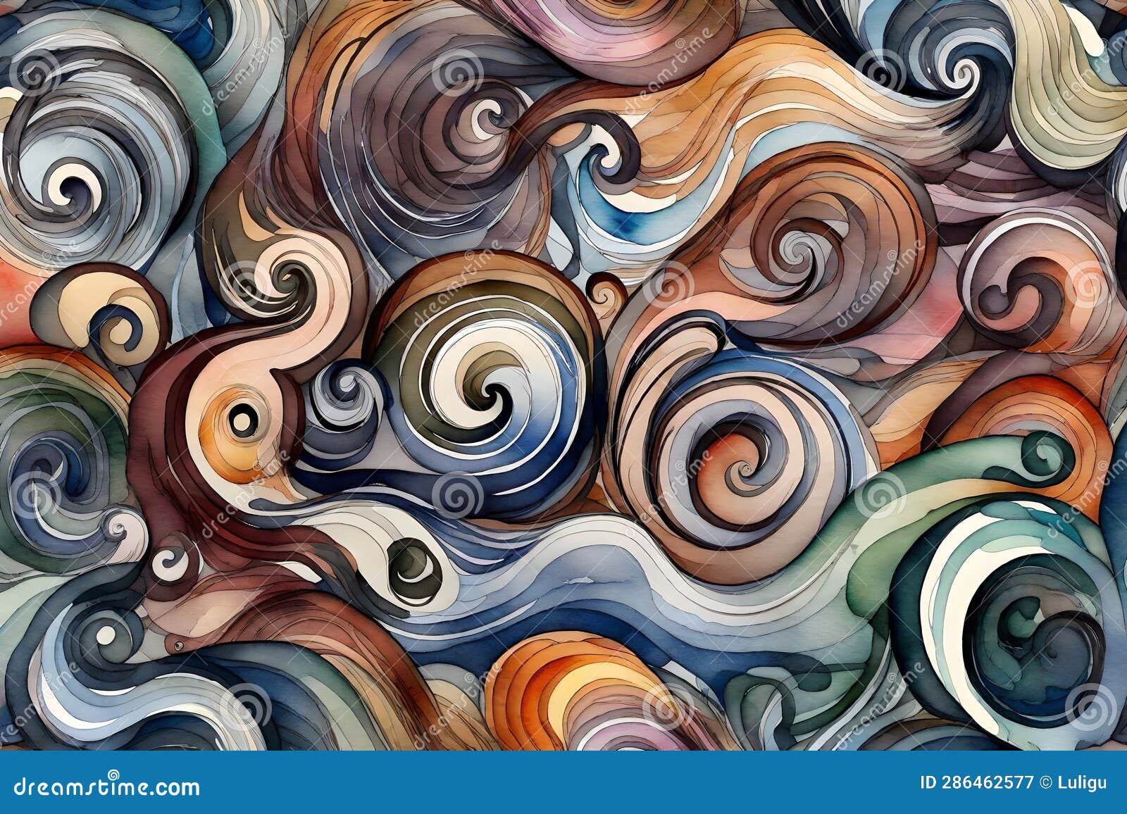 Enigmatic Watercolor Odyssey: Darkened Circles and Mysterious ...