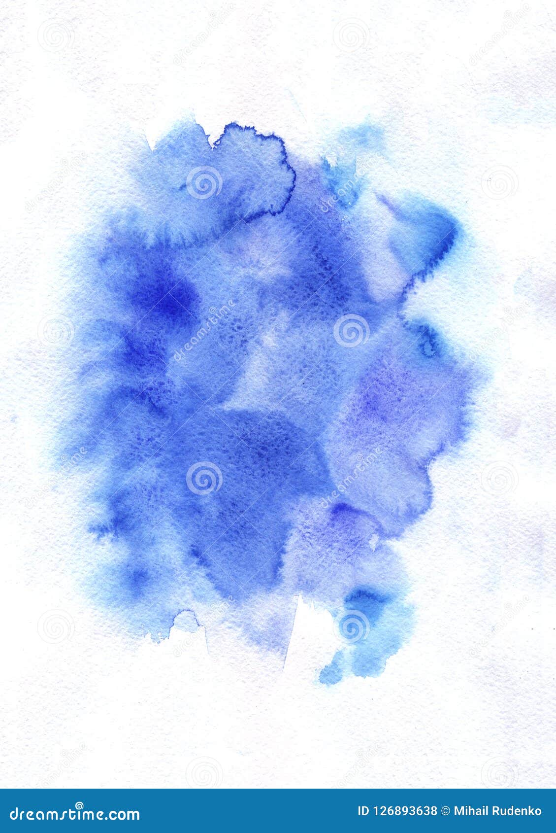 Abstract Watercolor Background, Colorful,cold Colors Hand Painted ...