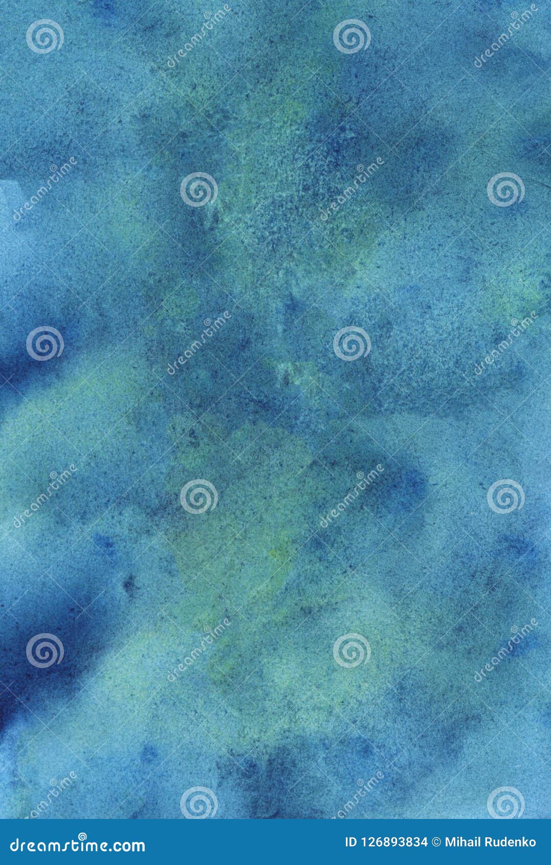 Abstract Watercolor Background, Colorful,cold Colors Hand Painted ...