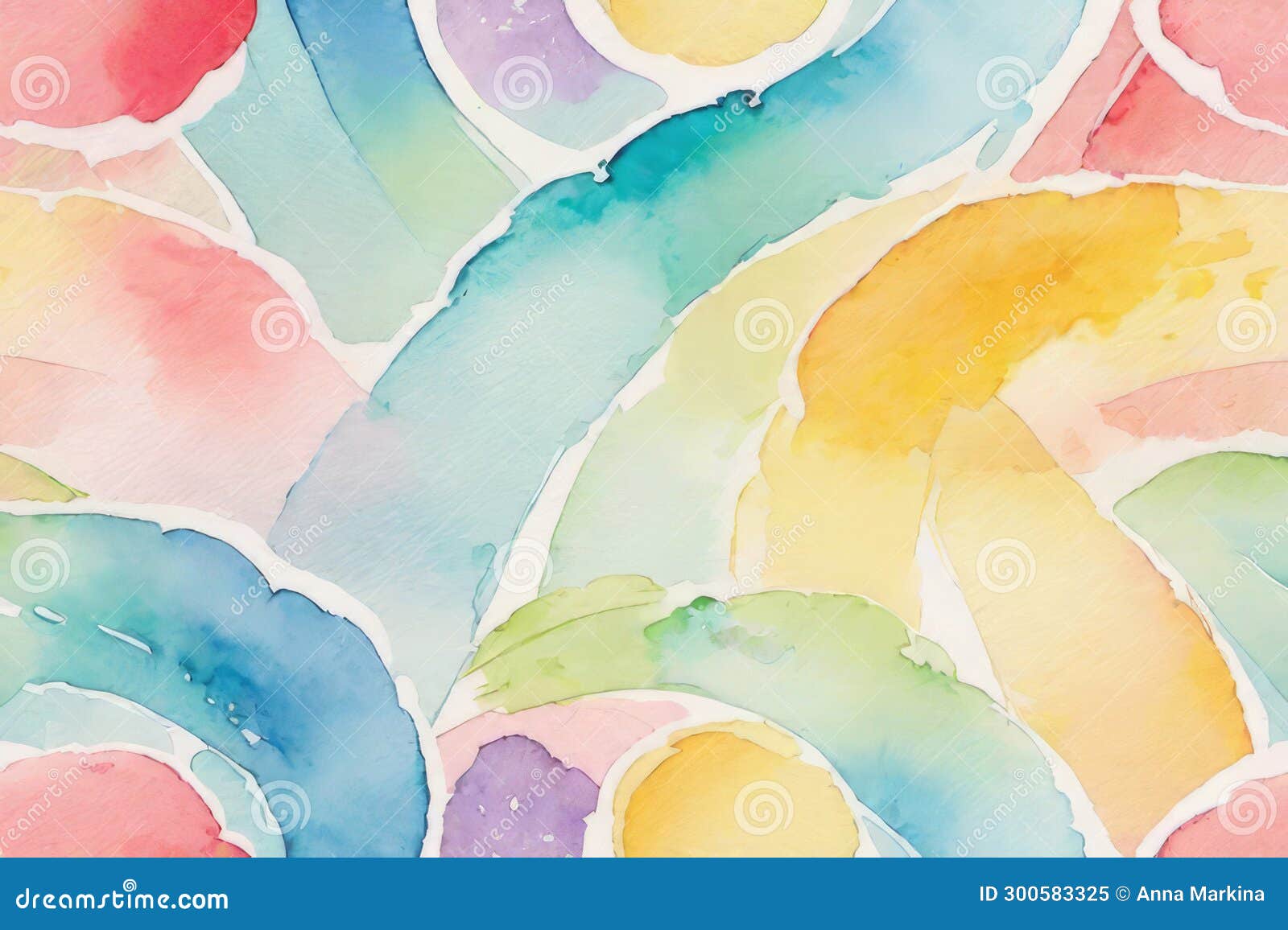 Abstract Watercolor Background in Rainbow Colors Stock Image - Image of ...