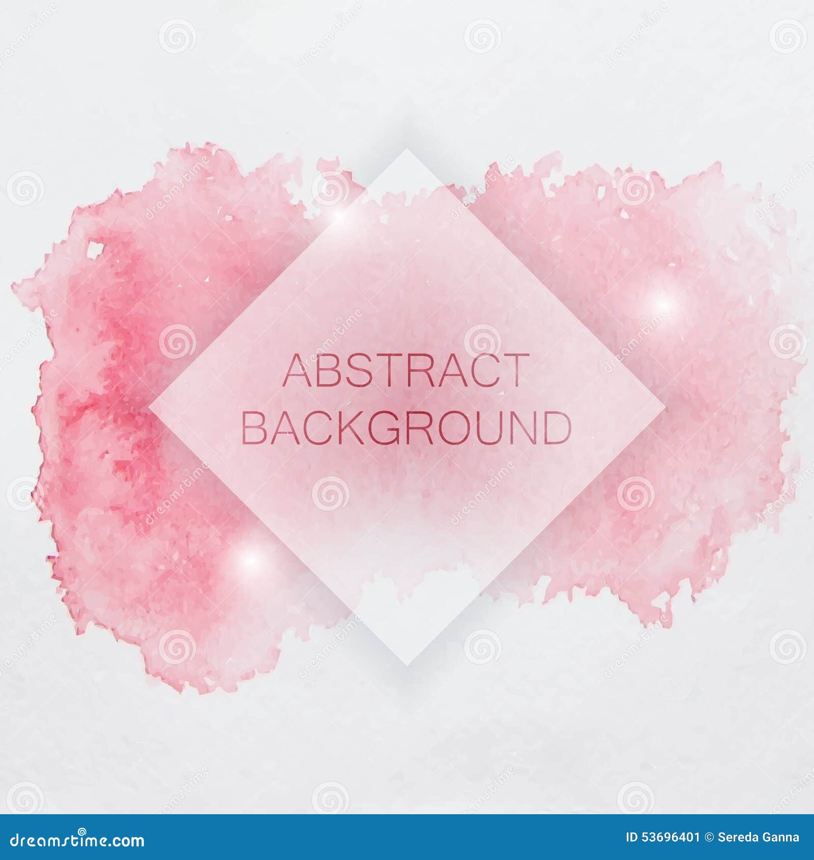 Abstract Watercolor Background with Red Splash and Square Stock Vector ...