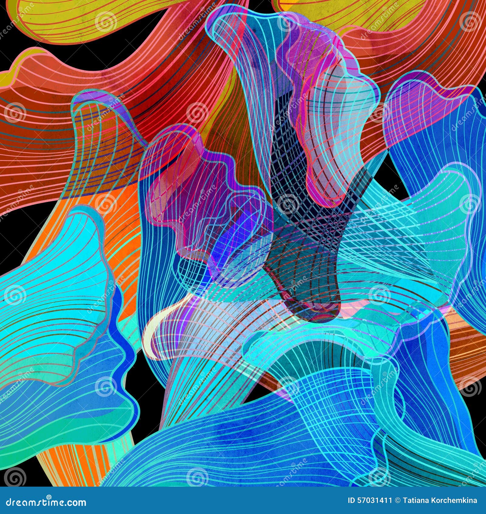 Abstract Watercolor Background Wave Stock Illustration - Illustration ...