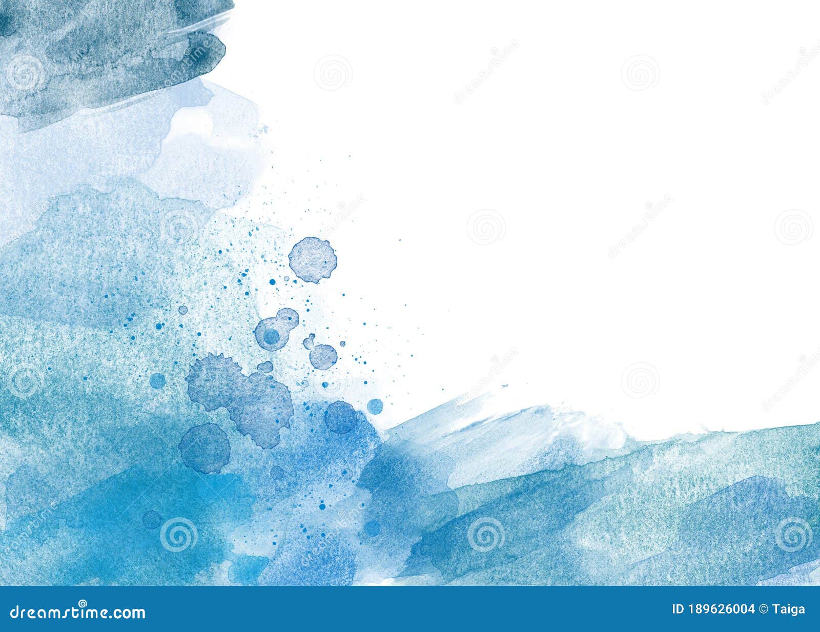 Abstract Watercolor Backround Border on White Stock Illustration ...