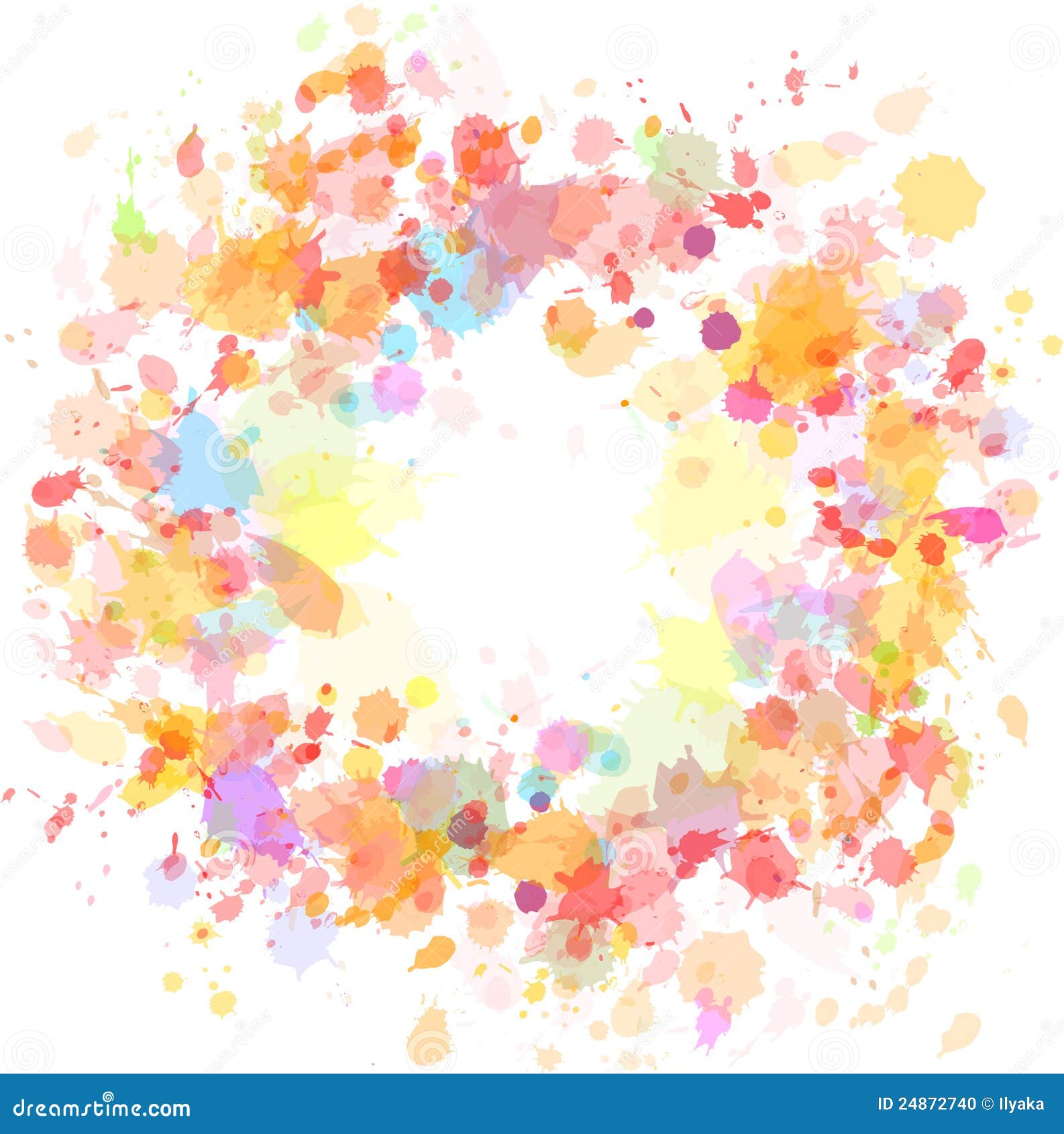 Abstract Watercolor Blobs Background Stock Vector Illustration Of