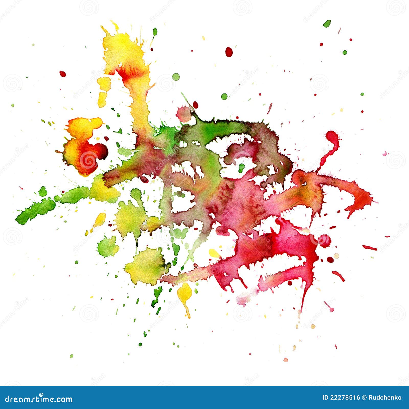 Abstract watercolor blot stock illustration. Illustration of isolated ...