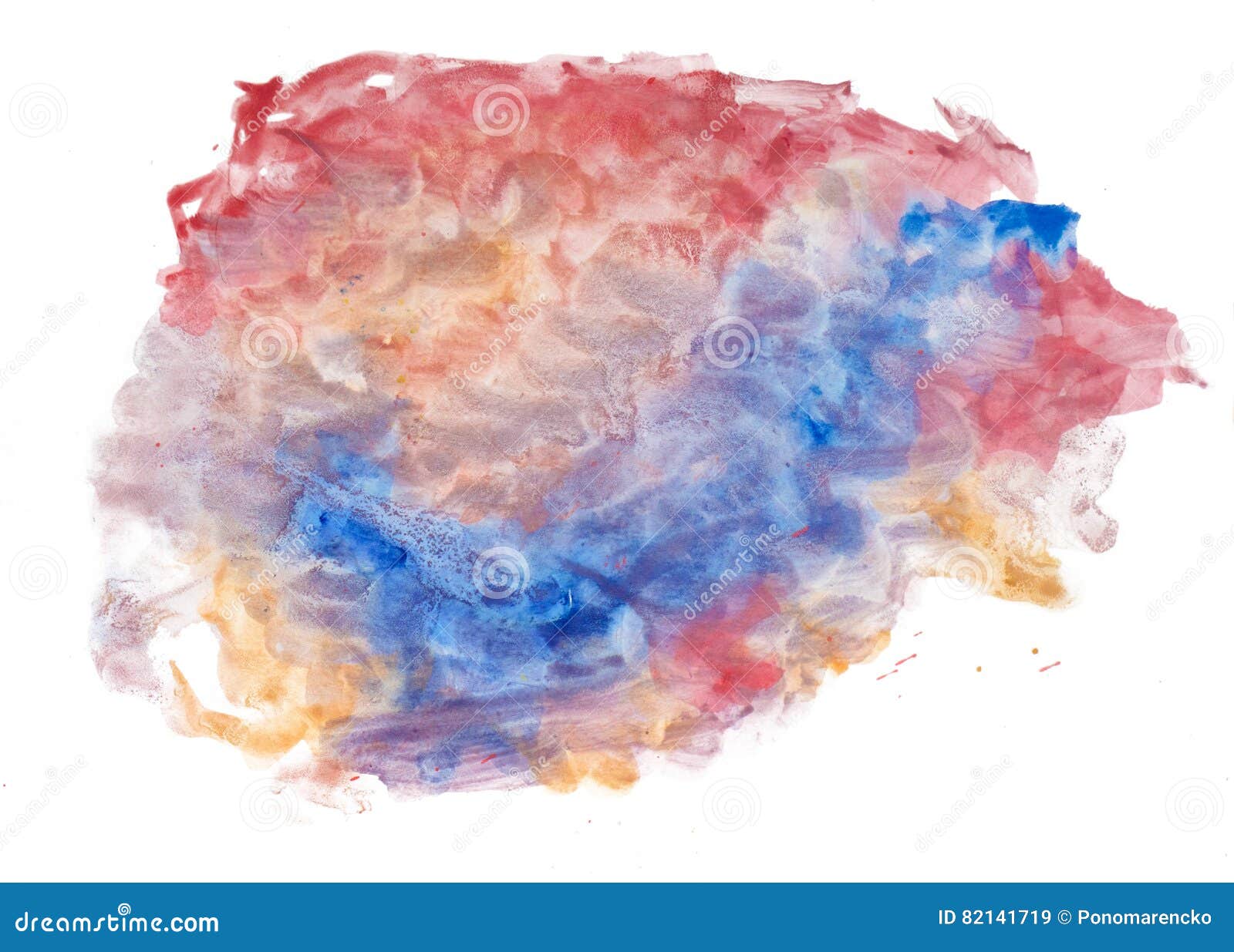 Abstract Watercolor Blot Isolated on White Background Stock Image ...