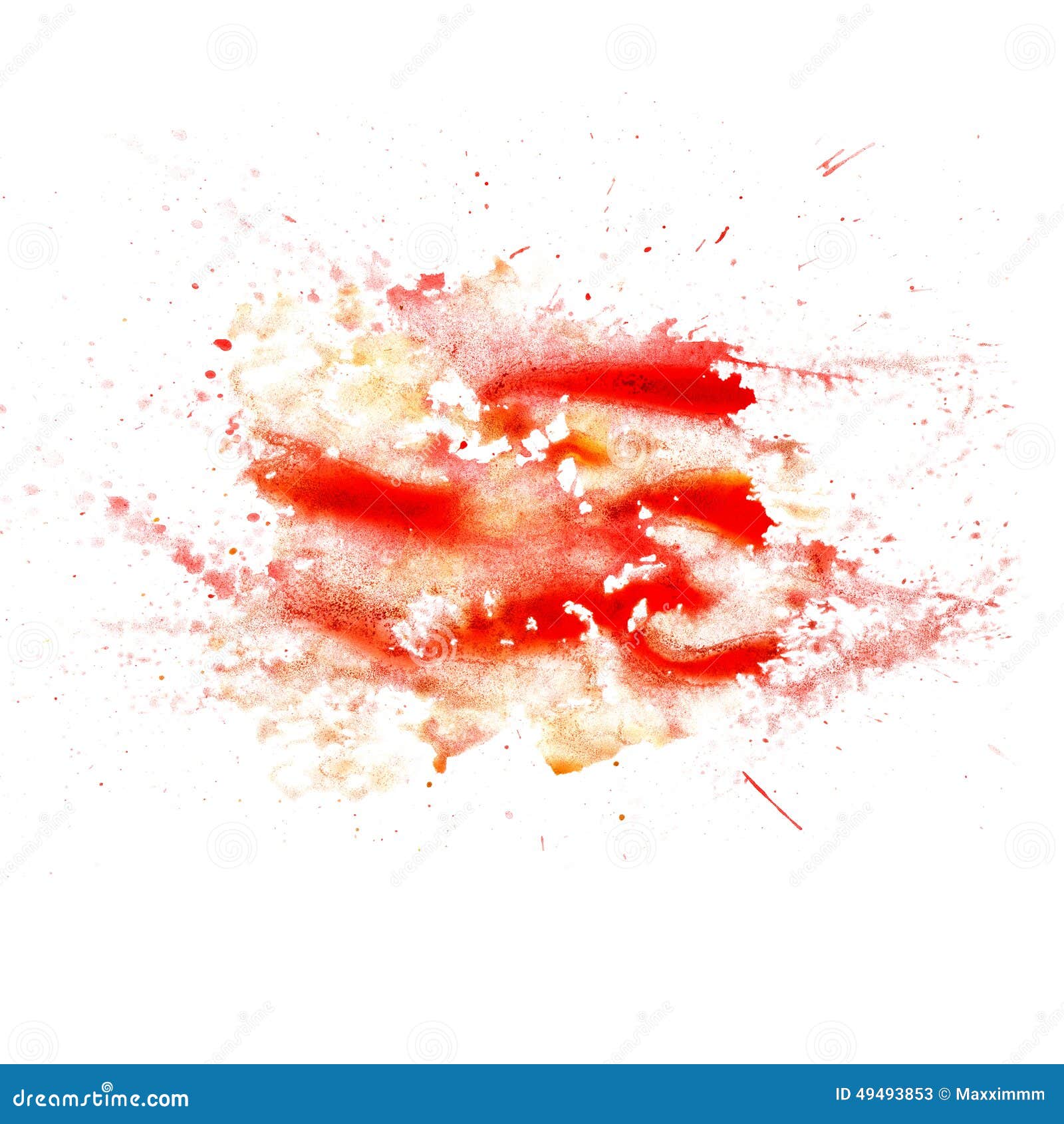 Abstract Watercolor Blot Texture Patch of Red Stock Image - Image of ...