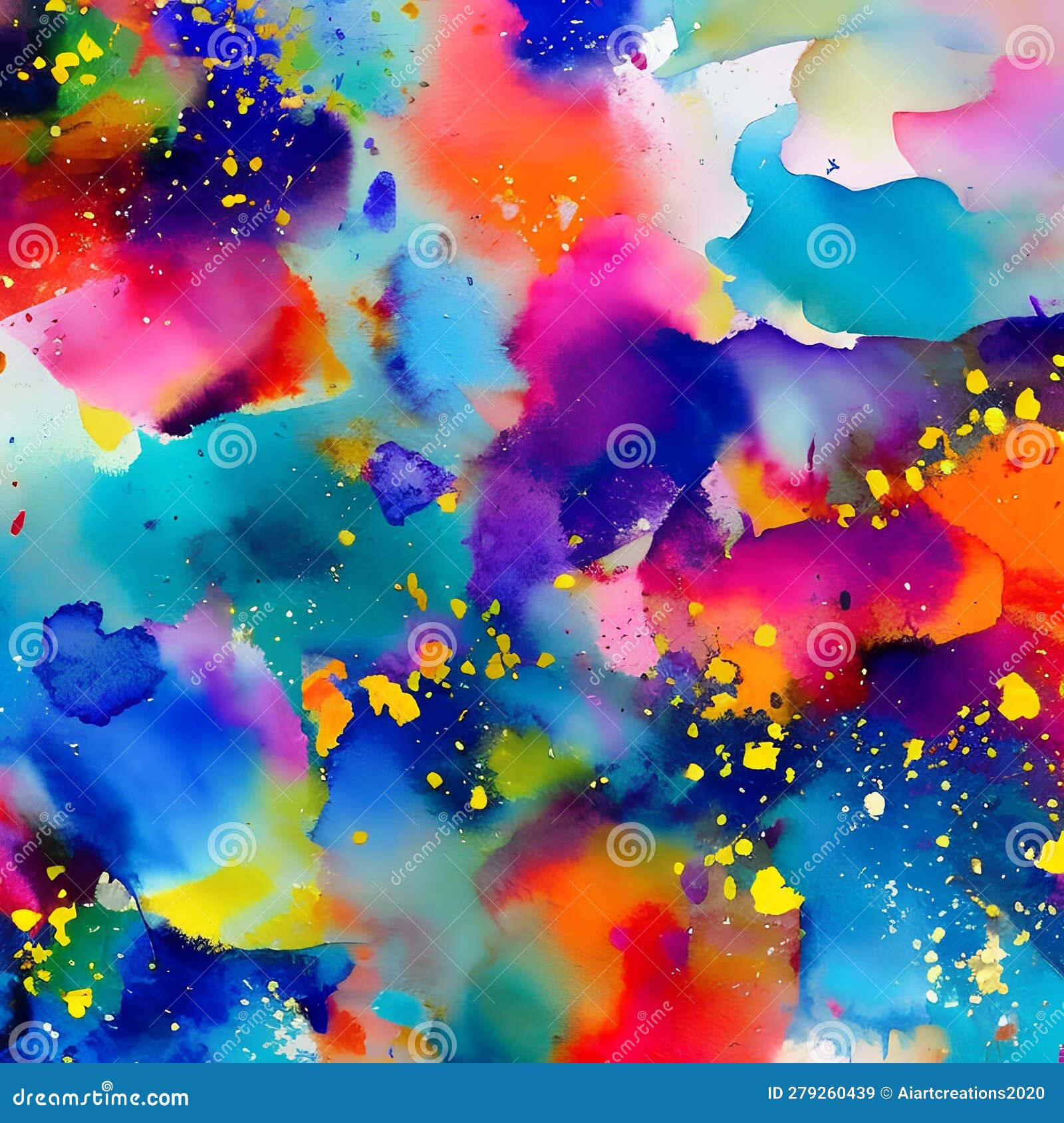 1151 Abstract Watercolor Blots: an Artistic and Expressive Background ...