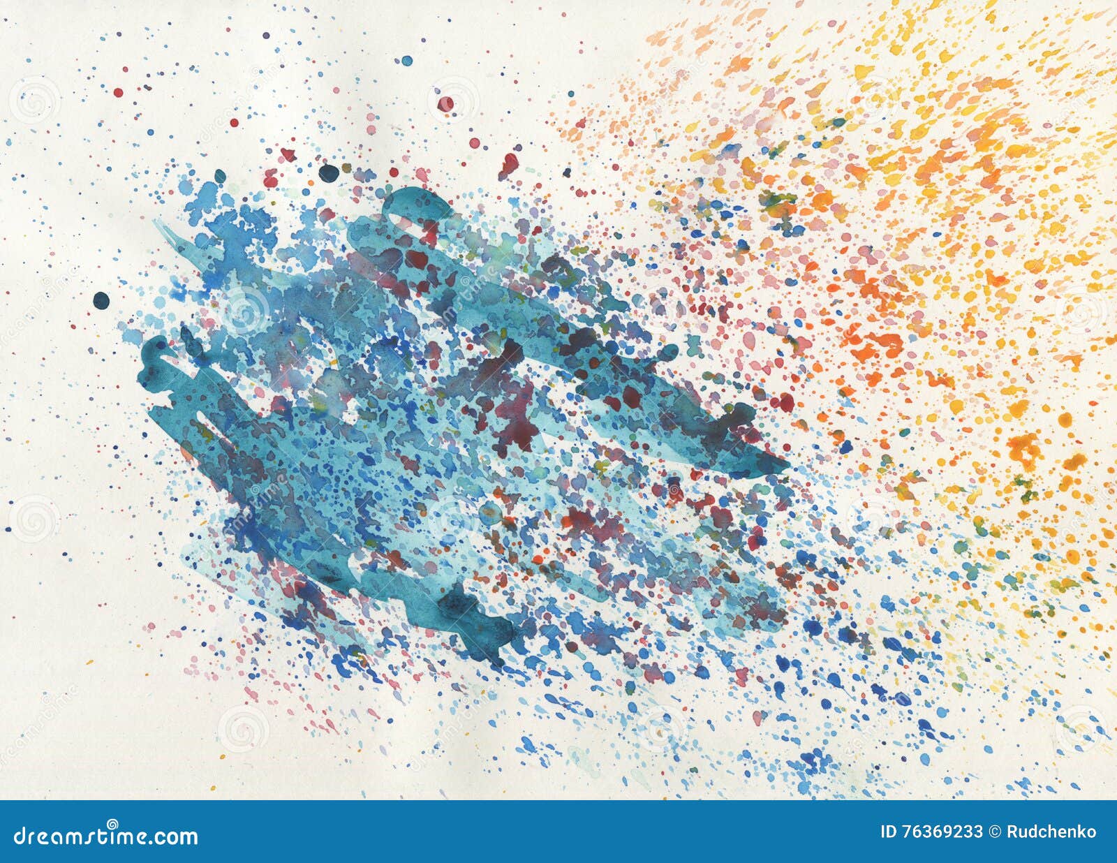 Abstract Watercolor with Blots Stock Image - Image of abstract, color ...