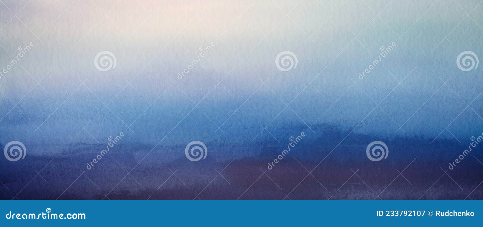 Abstract Watercolor Blue Blur Texture Paper Horizontal Background Stock ...