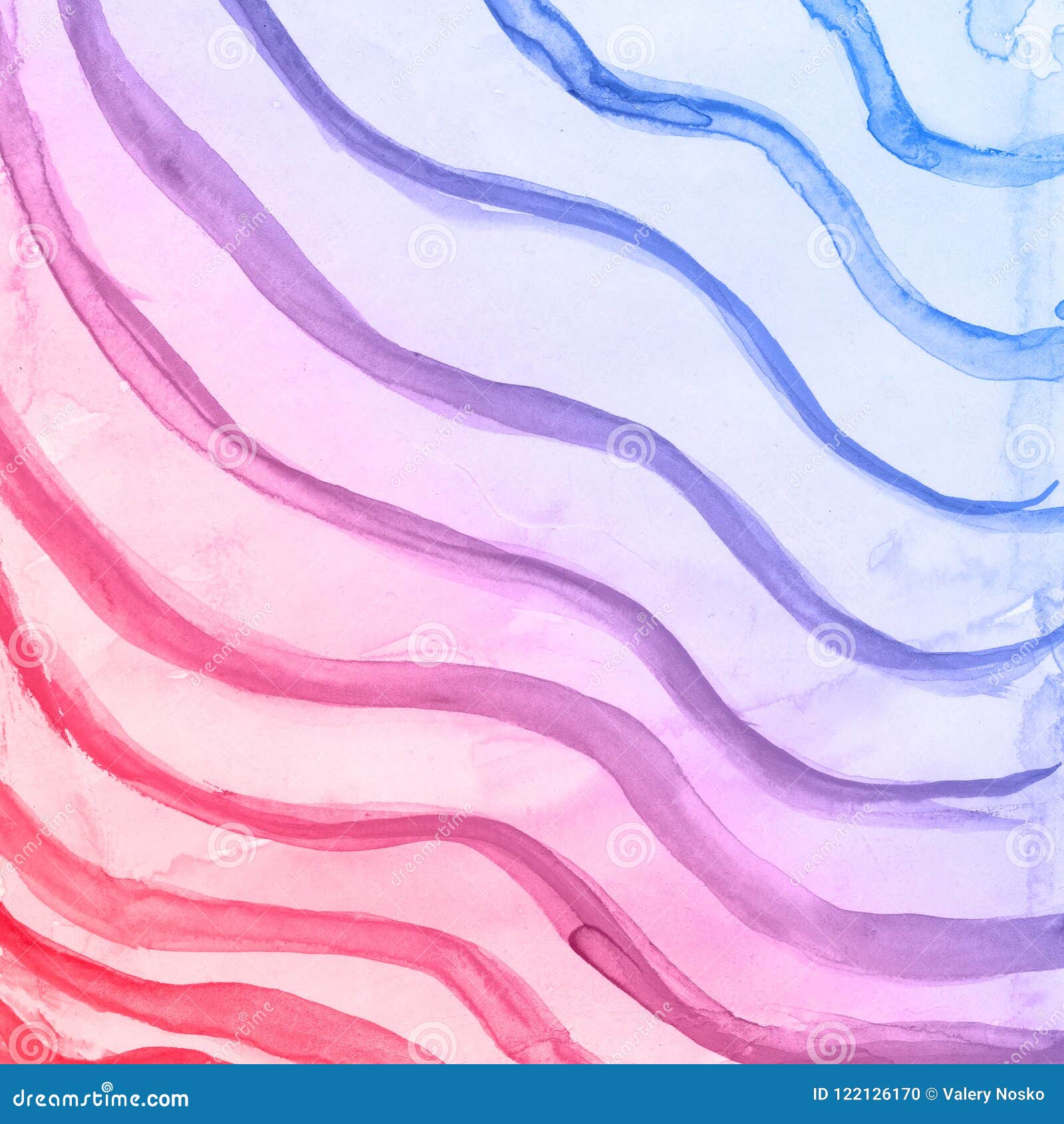 Abstract Watercolor Blue And Purple Background Raster Illustration