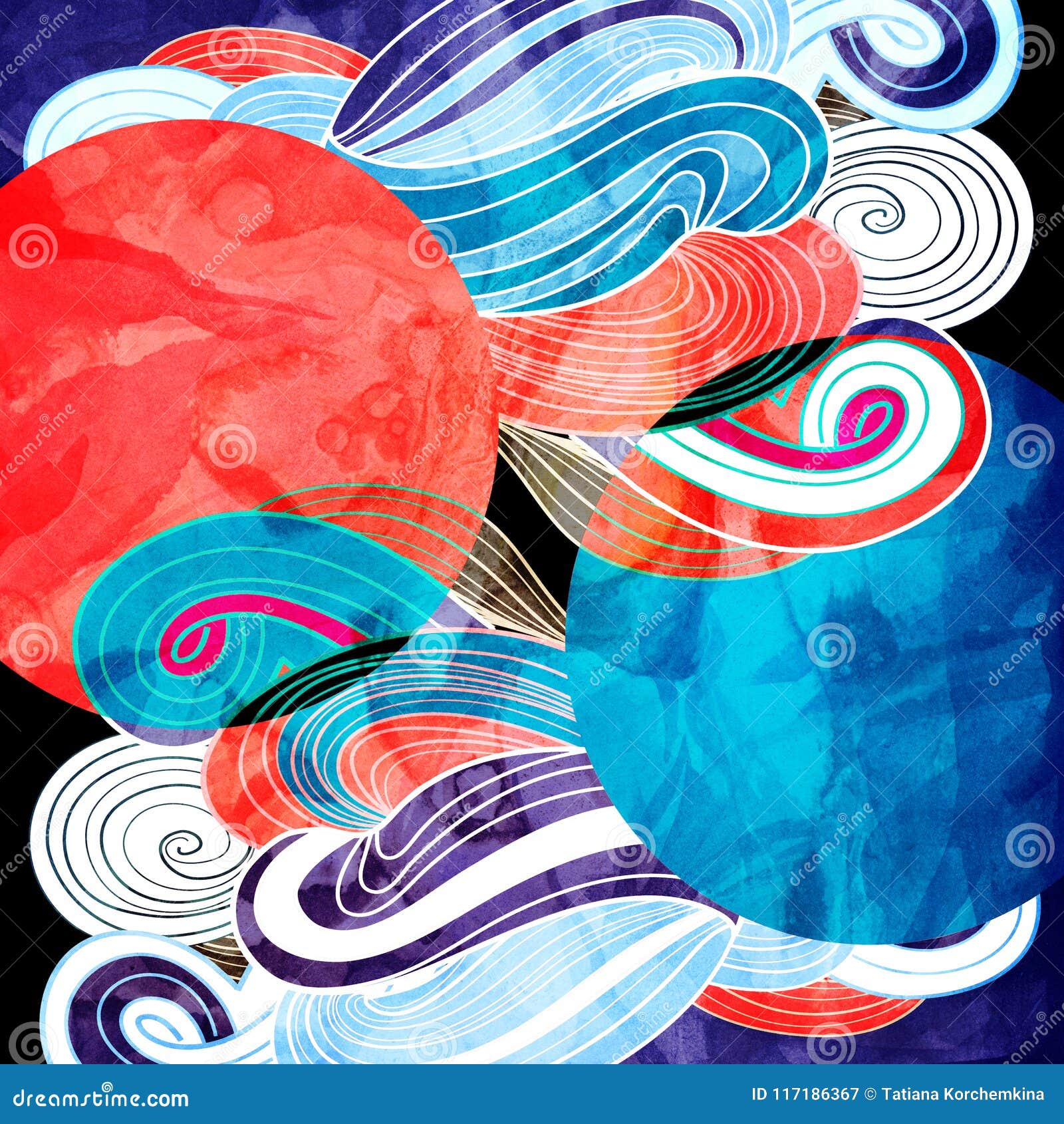 Graphic Abstract Light Waves Stock Illustration - Illustration of ...