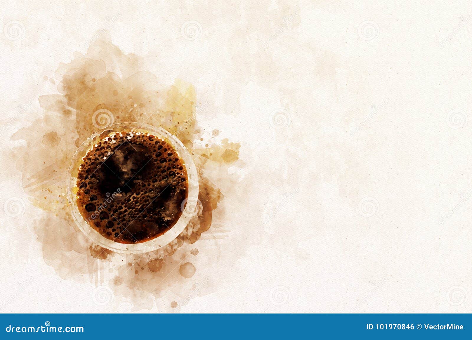 Coffee Background. Seamless Pattern. Cups On Light Broun Background ...