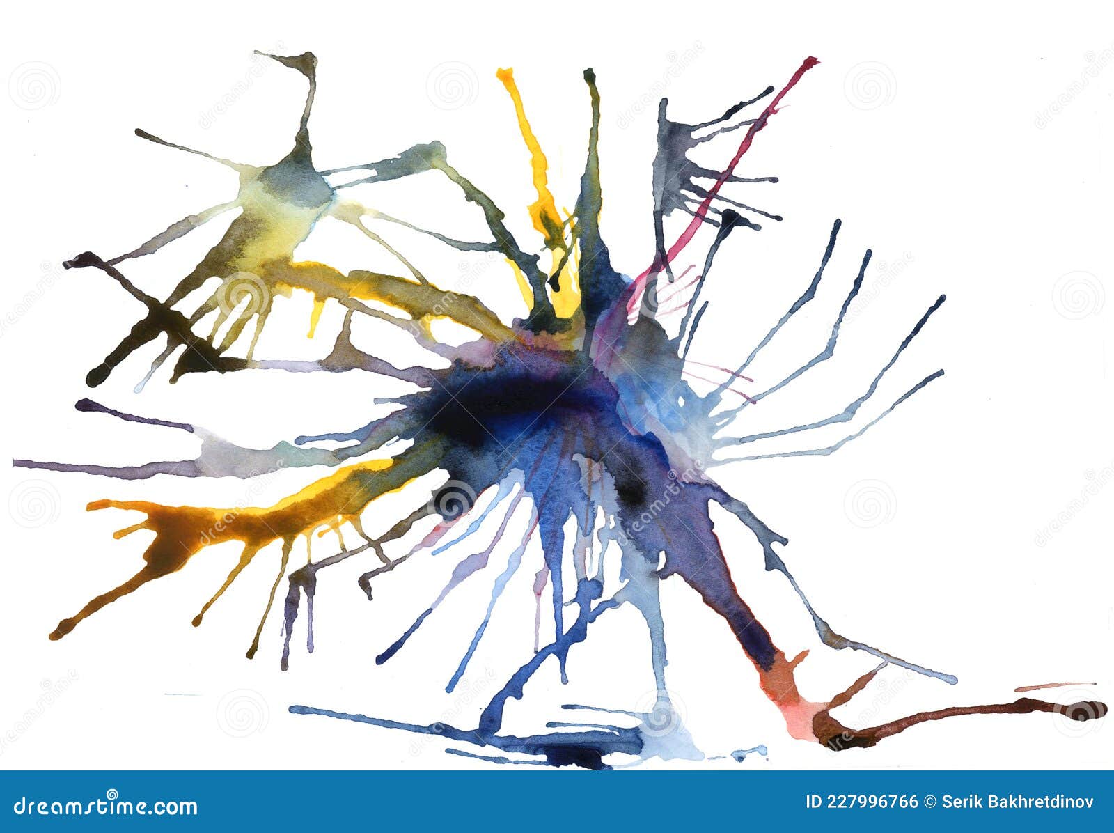 Abstract Watercolor Drawing Stock Photo - Image of color, combustion ...