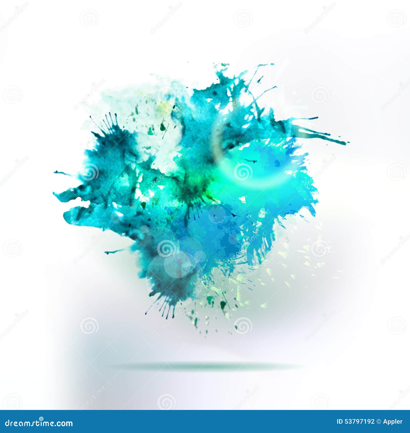 Abstract Watercolor Drawing Water Splash Element Stock Vector ...