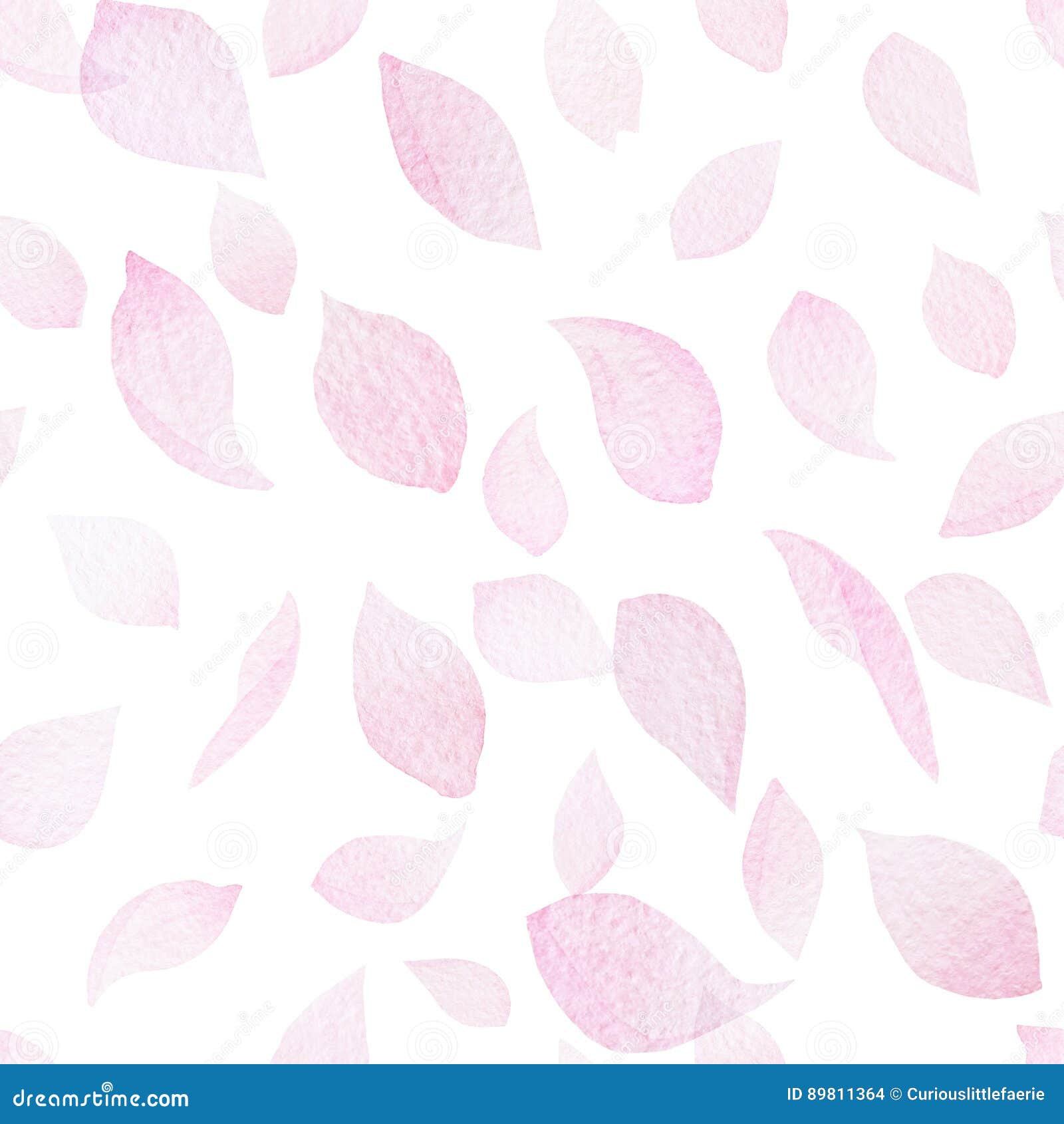 Watercolor Petals Set. Three Rose Flower Petals In A Shape Of Heart ...