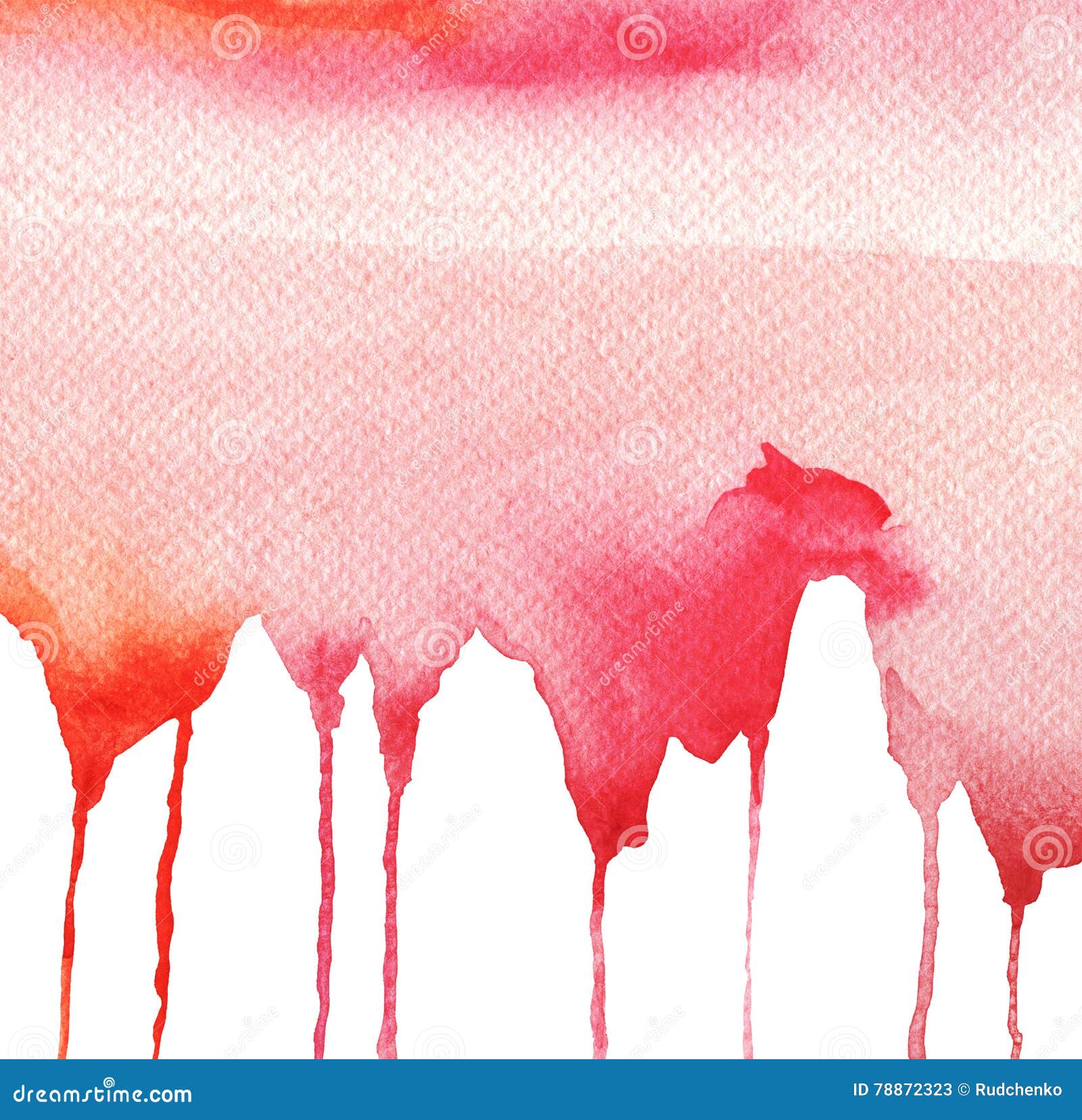 Abstract Watercolor Flow Down Hand Painted Background. Stock ...