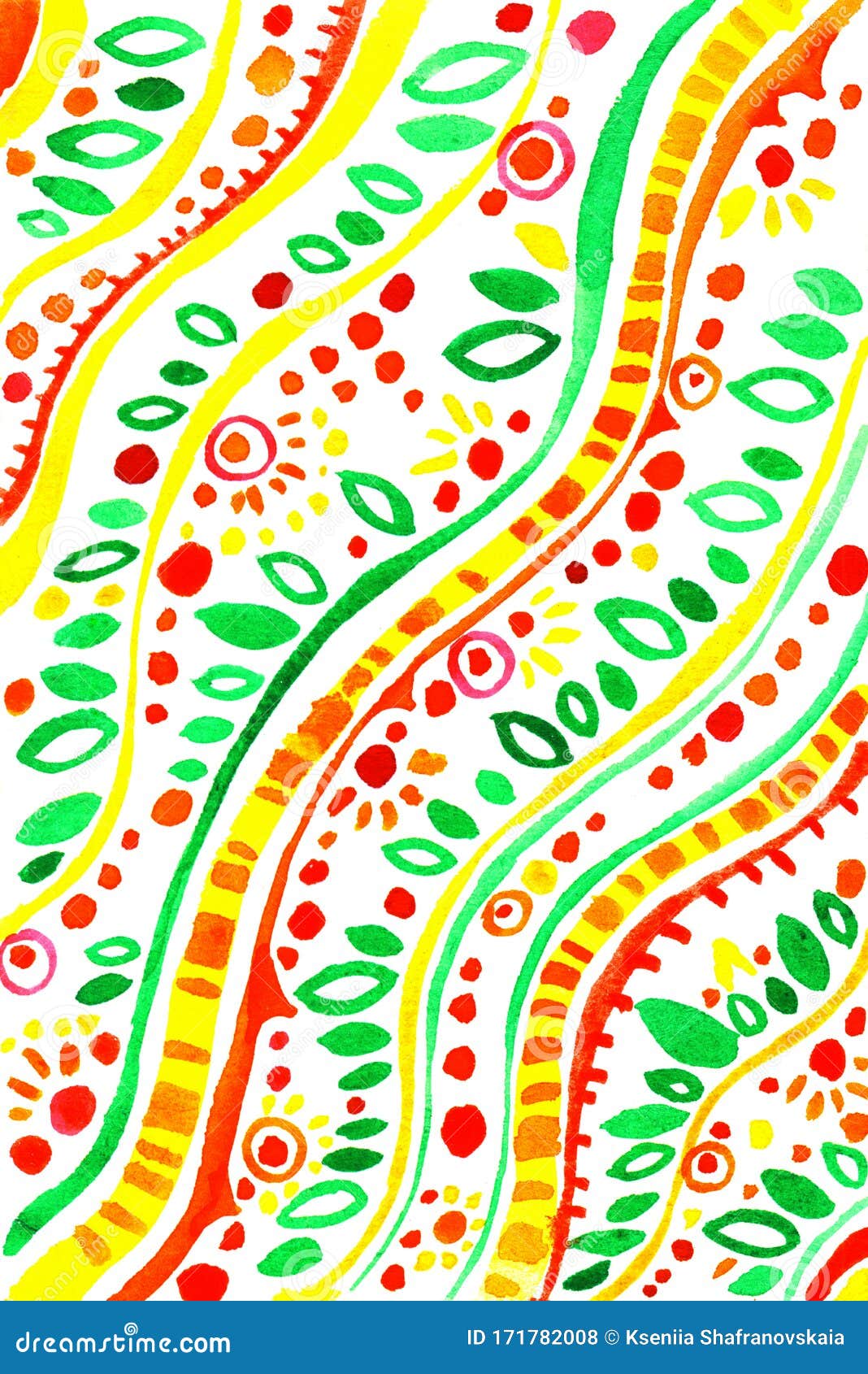 Abstract Watercolor Hand Paint Pattern Stock Illustration ...