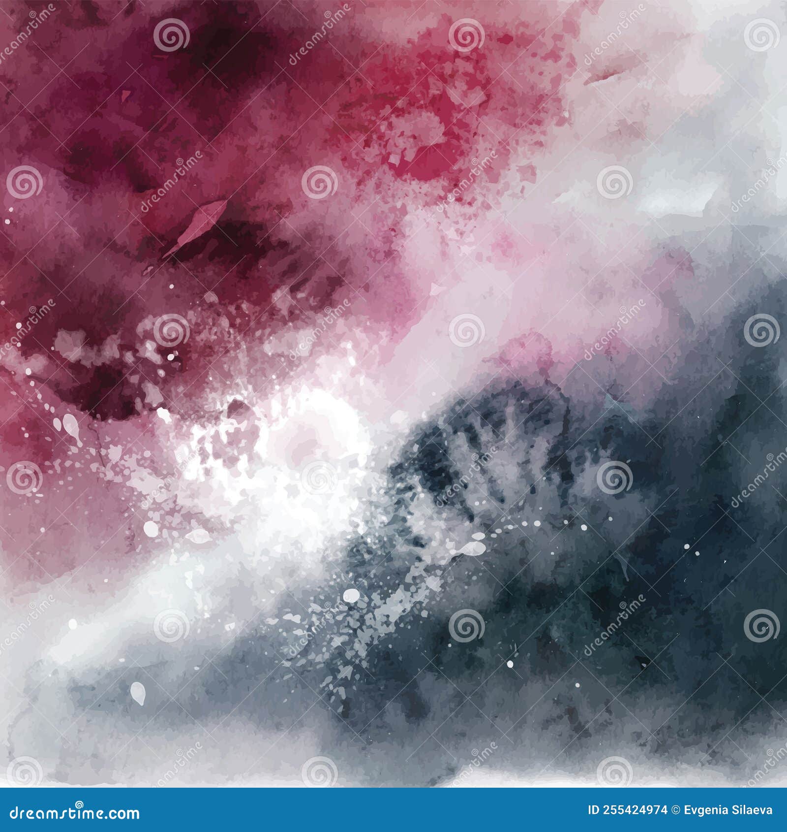 Abstract Watercolor Landscape. Hand Drawn Background Stock Illustration ...