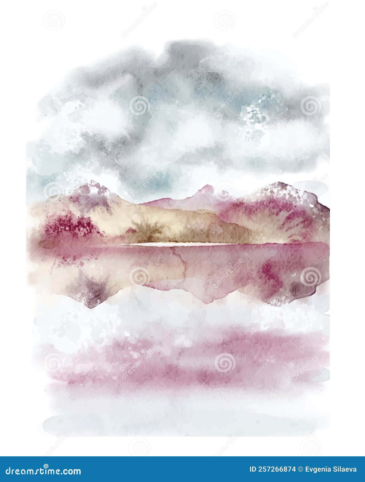 Abstract Watercolor Landscape. Hand Drawn Background Stock Vector ...