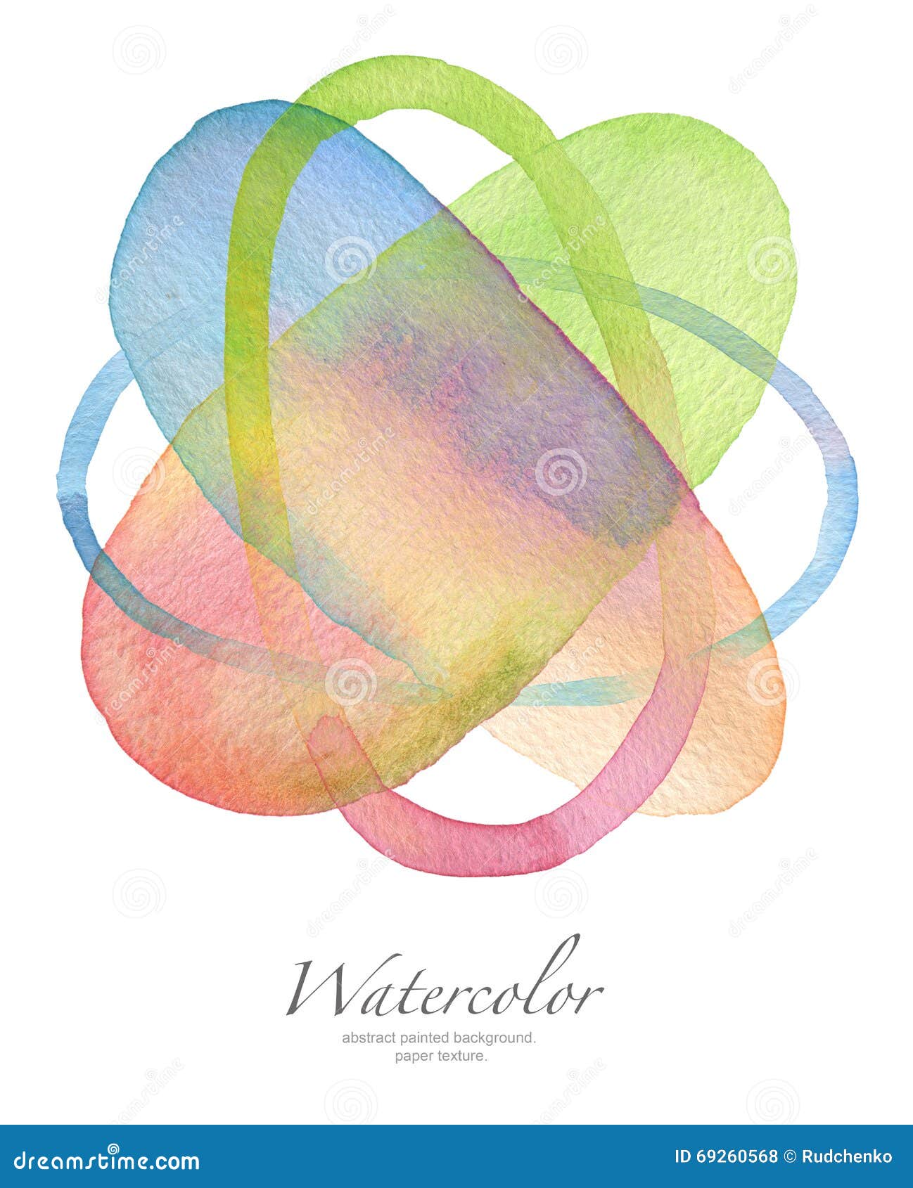 Ellipse Watercolor Painted Background. Stock Photography ...
