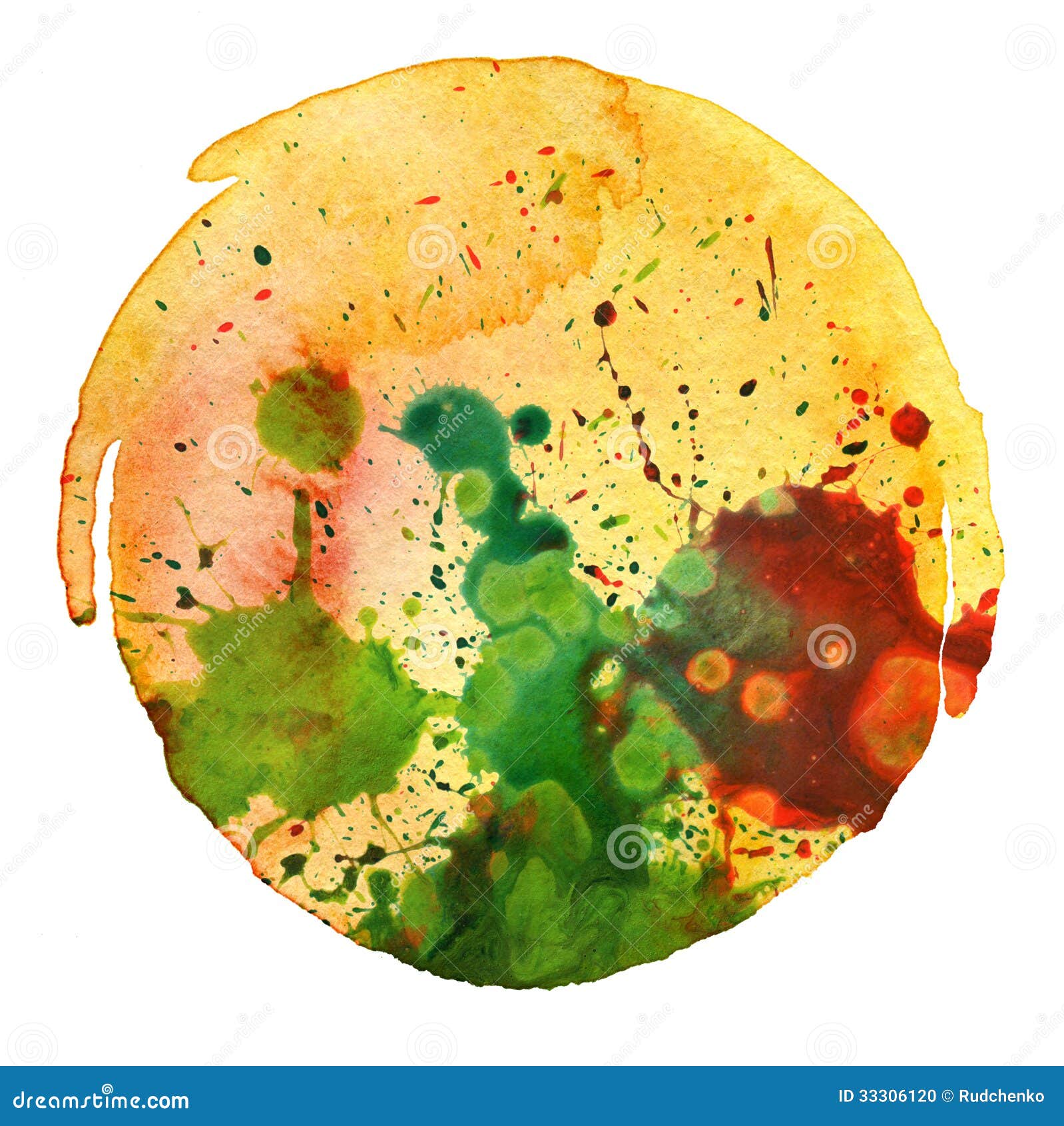 Abstract Watercolor Painting Blot Stock Illustration - Illustration of ...