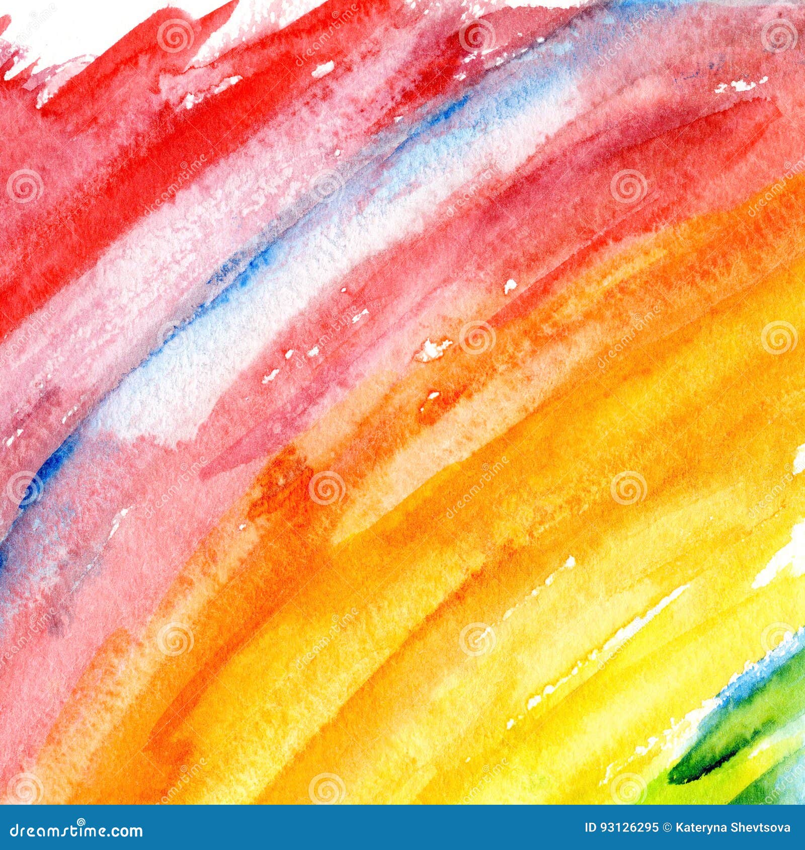 Abstract Watercolor Rainbow Background Stock Illustration ...