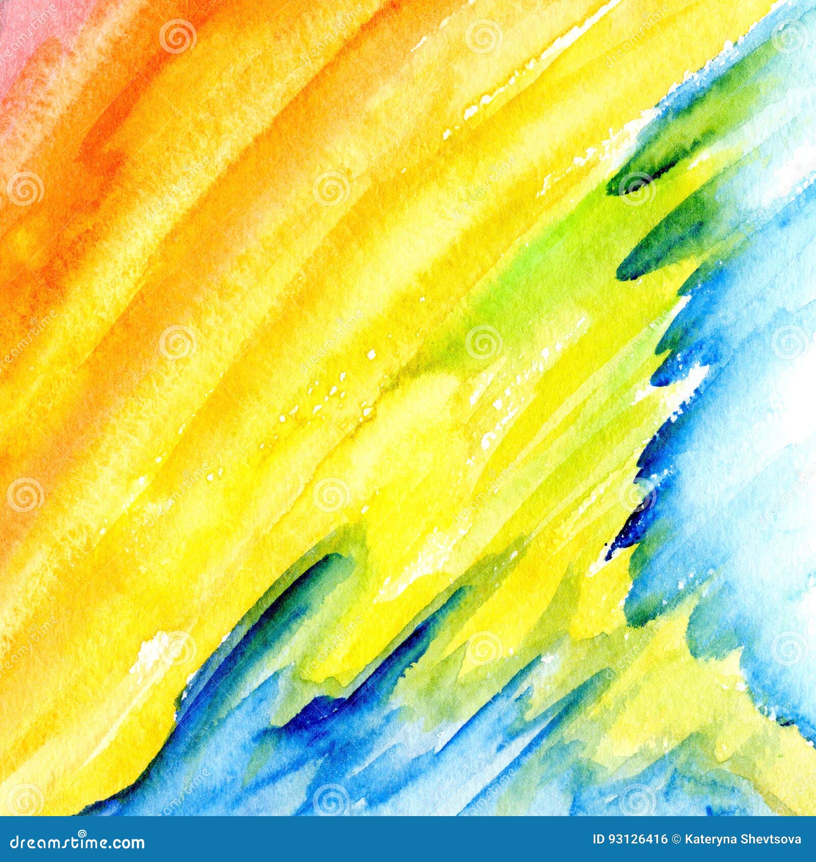 Abstract Watercolor Rainbow Background Stock Illustration ...