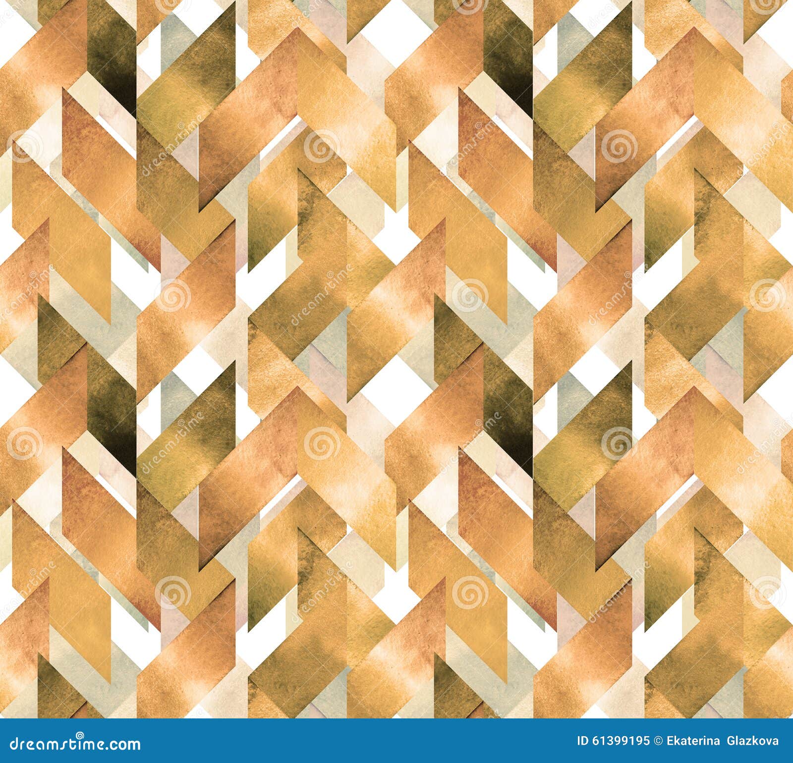 Abstract Watercolor Seamless Pattern Stock Image - Image of golden ...