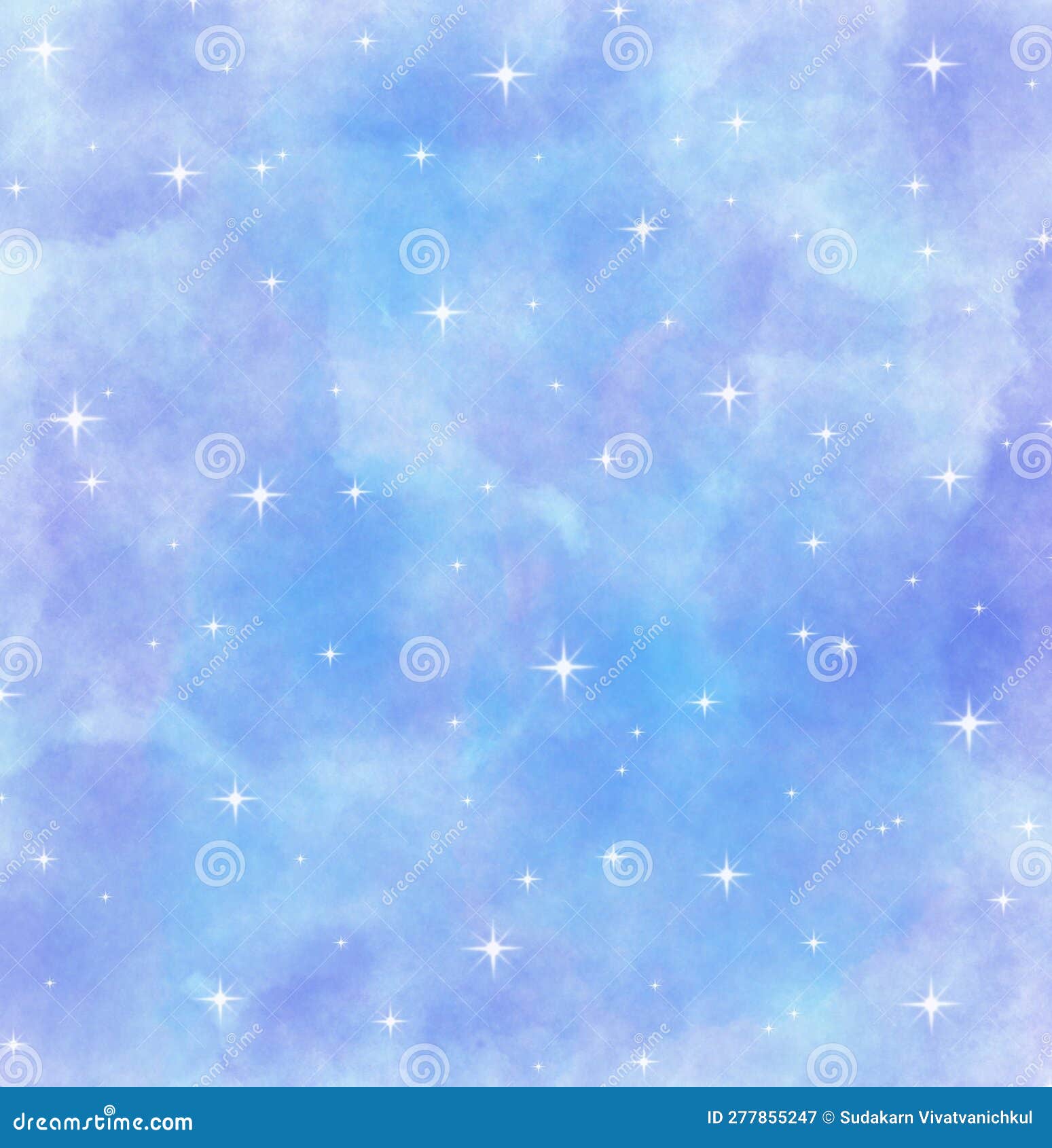 Abstract Watercolor Sky and Stars Background. Stock Illustration ...