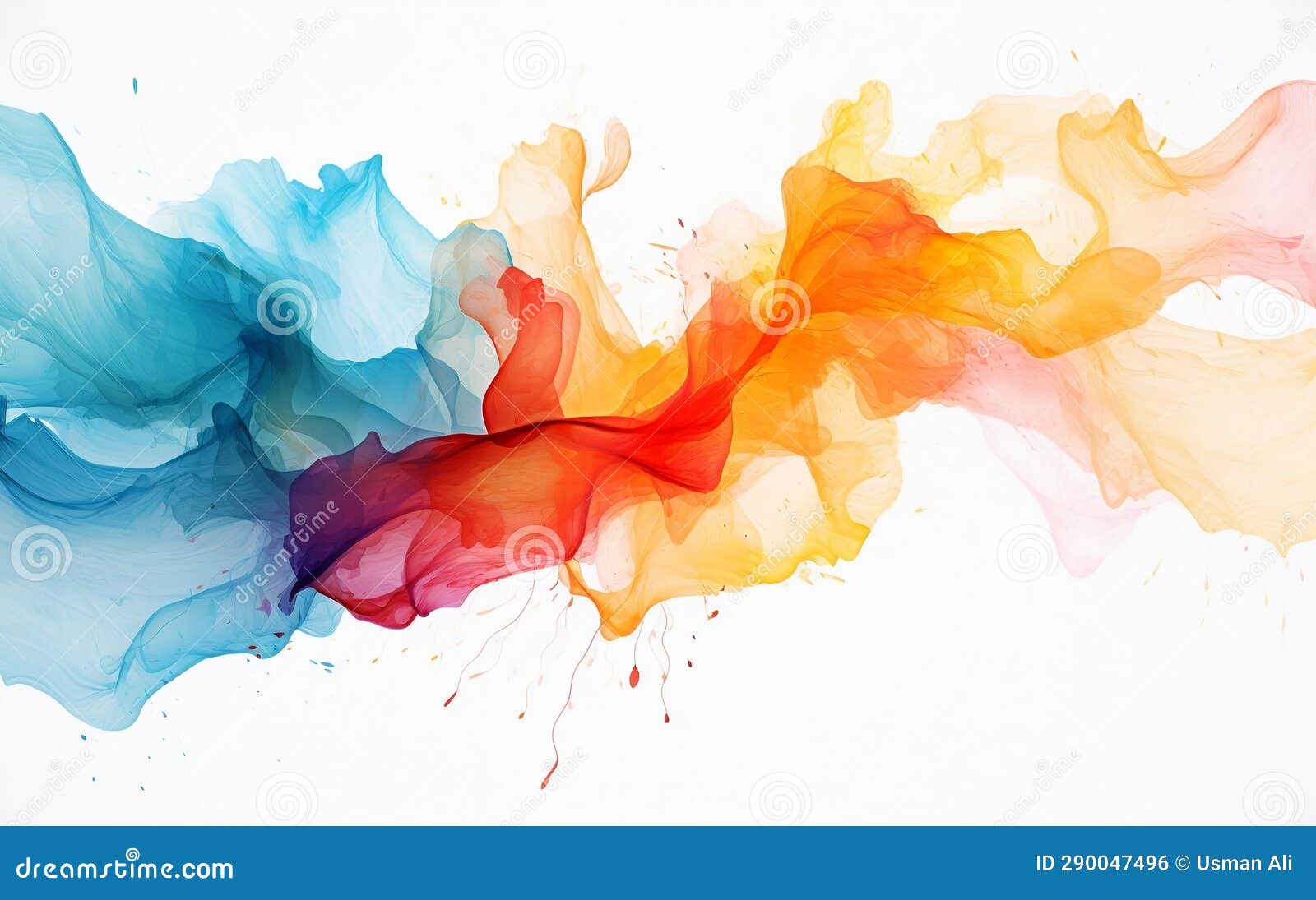 Abstract Watercolor Splash, Ai Stock Illustration - Illustration of ...