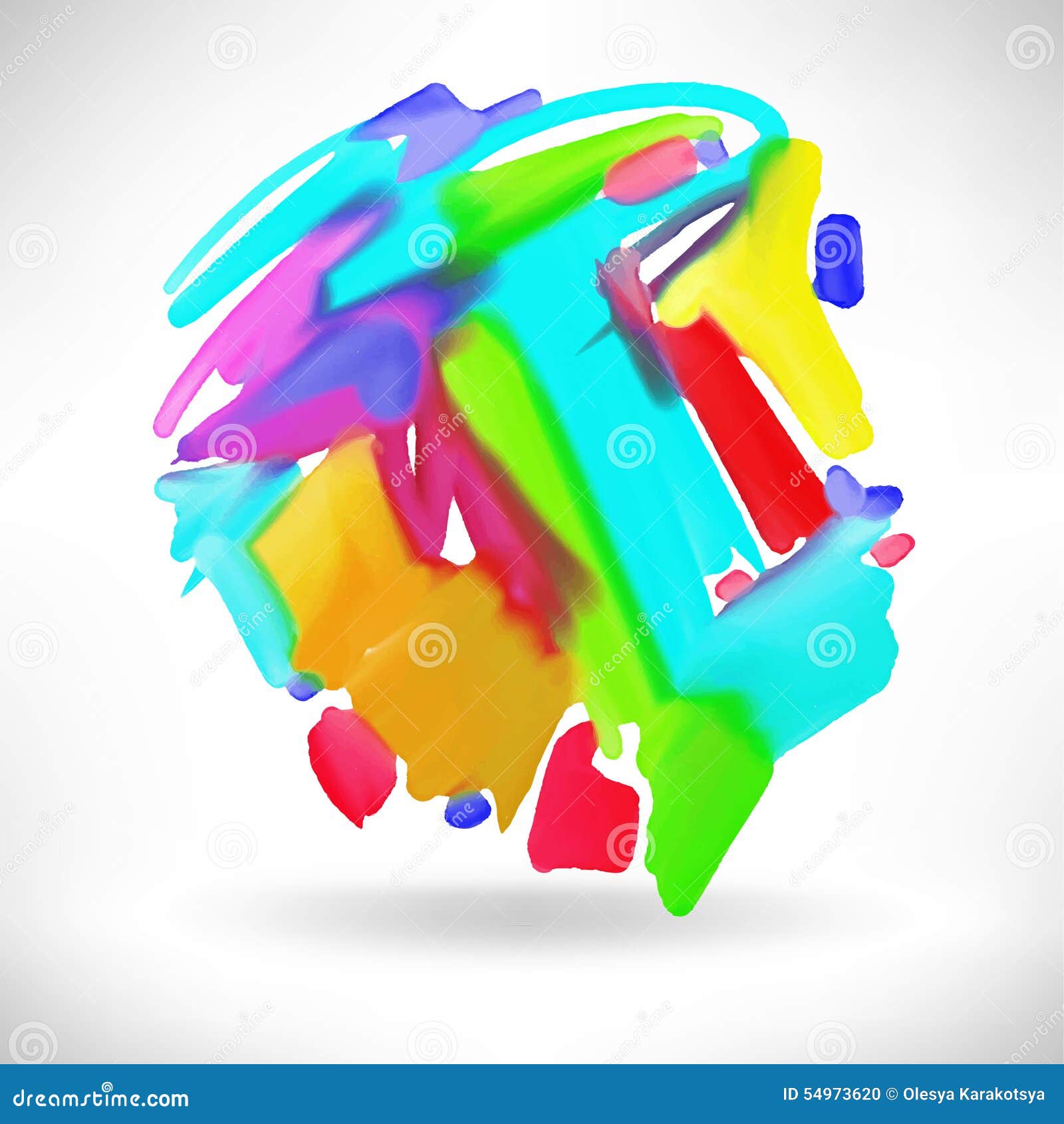 Abstract Watercolor Splash Design Element Stock Vector - Illustration ...