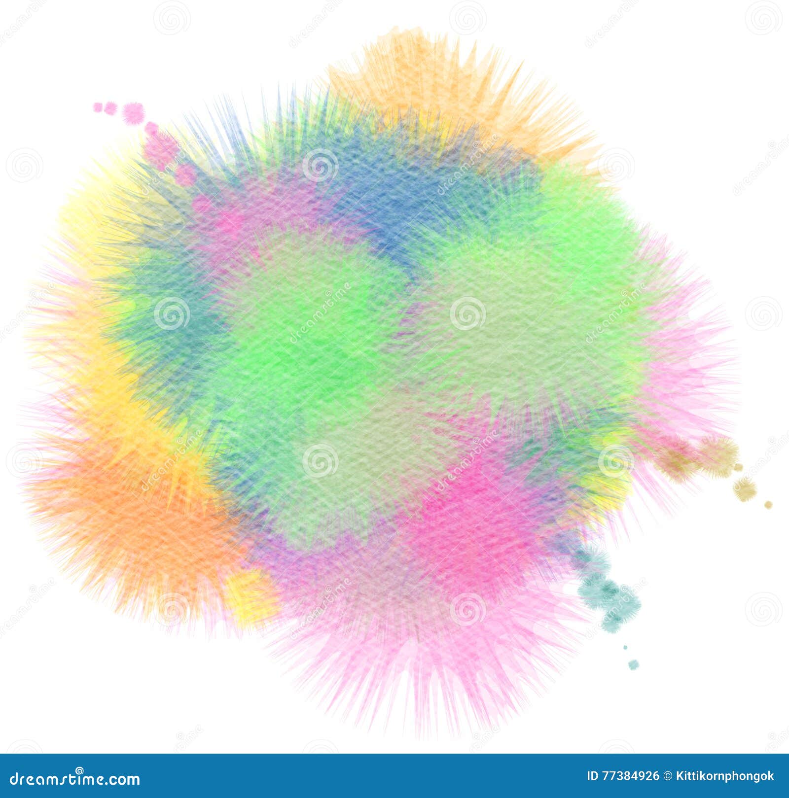 Abstract Watercolor Splash. Digital Art Painting Stock Illustration ...