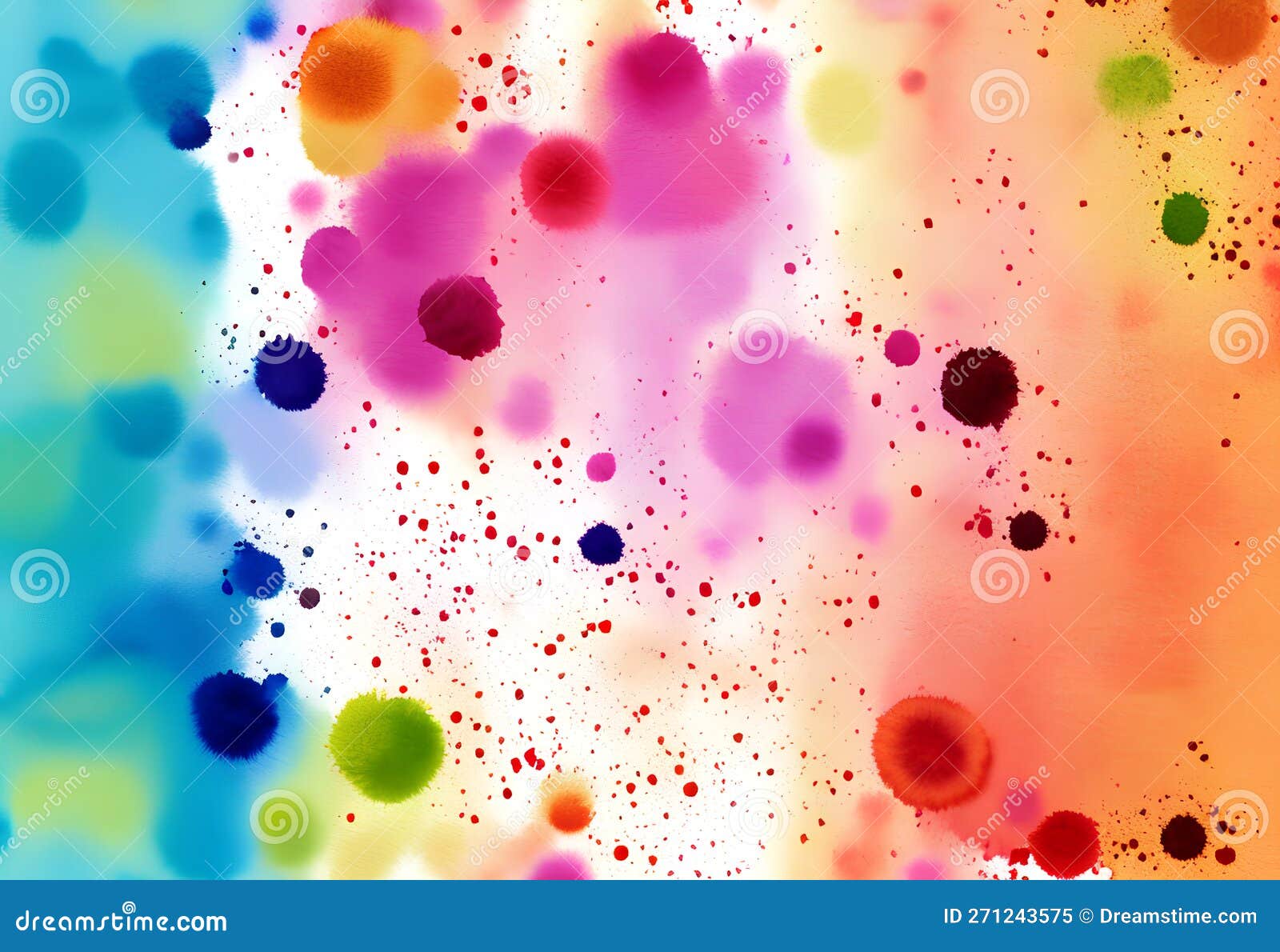 Abstract Watercolor Splotches Splashed Paint Background Generative AI ...