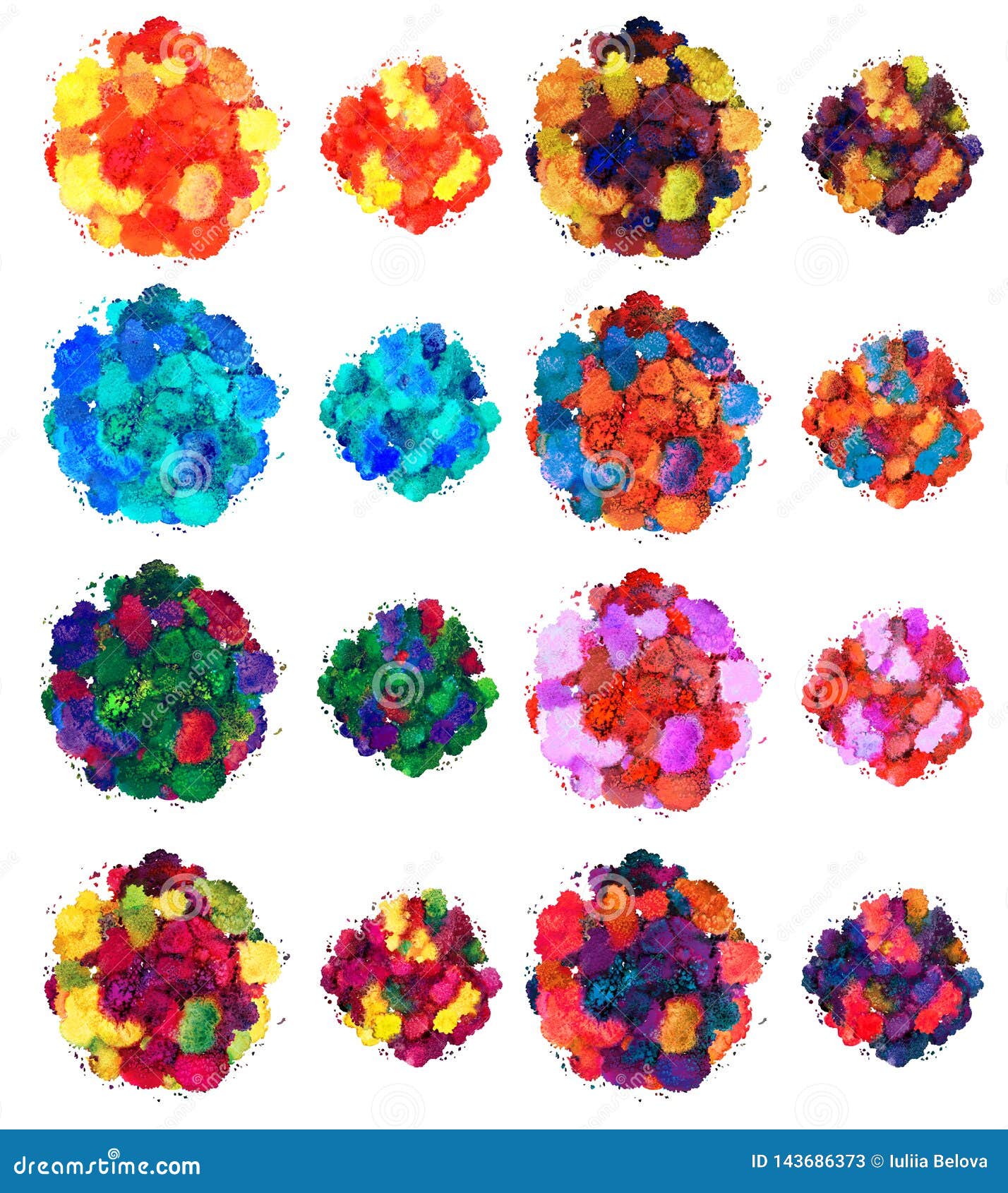 Abstract Watercolor Texture, Bionic Form, Dynamic Color Greek Blue. Big ...