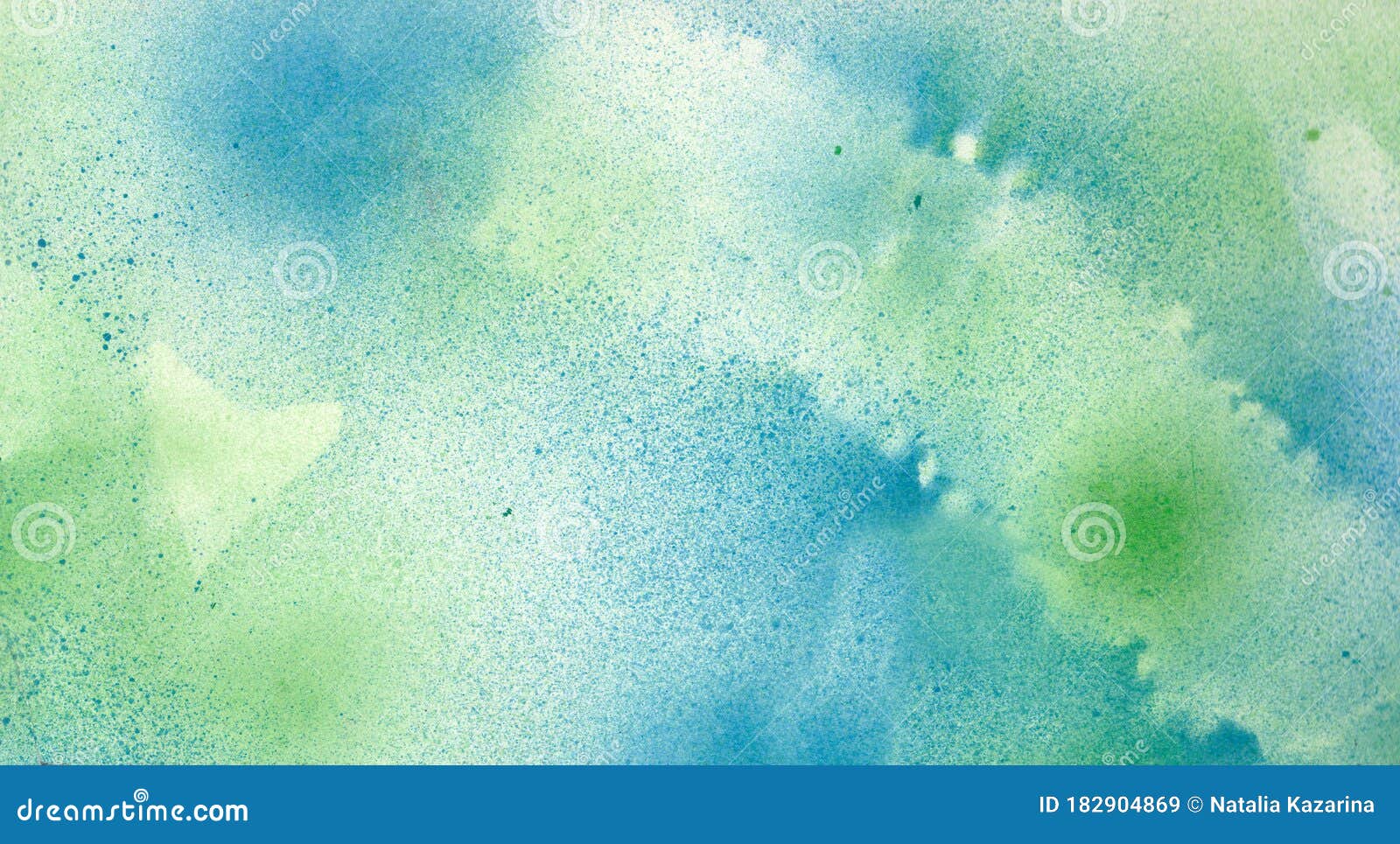 Abstract Watercolor Texture Blurry Spring Blue Background Stock ...