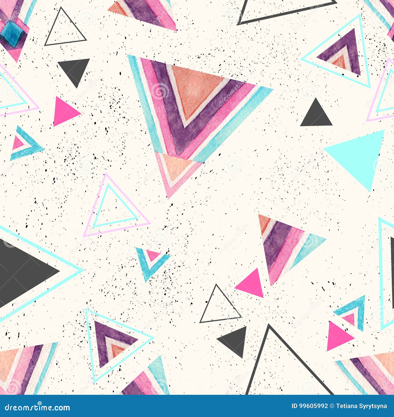 Watercolor Triangle Pattern Royalty-Free Stock Photo | CartoonDealer ...