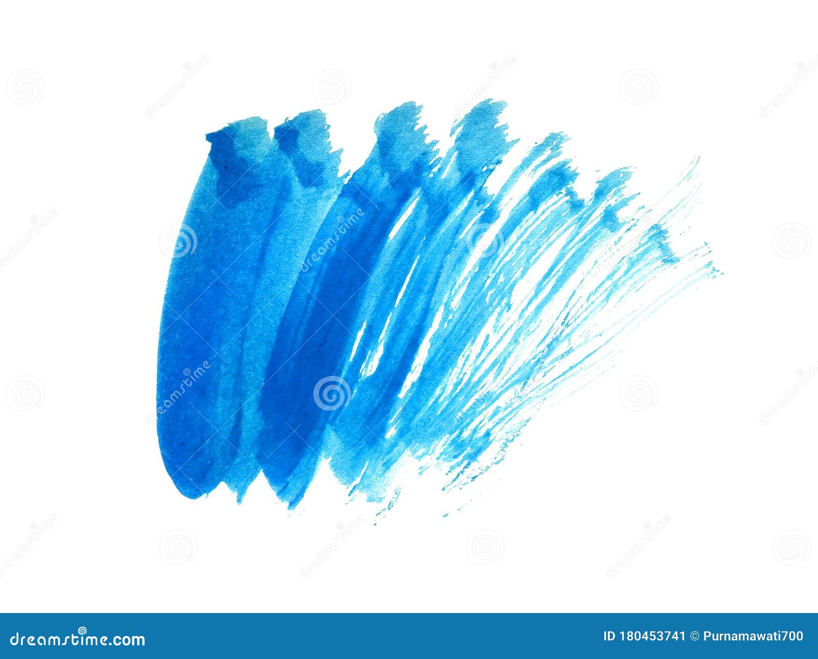 Abstract Watercolor on White Background. Blue Watercolor Scribble ...