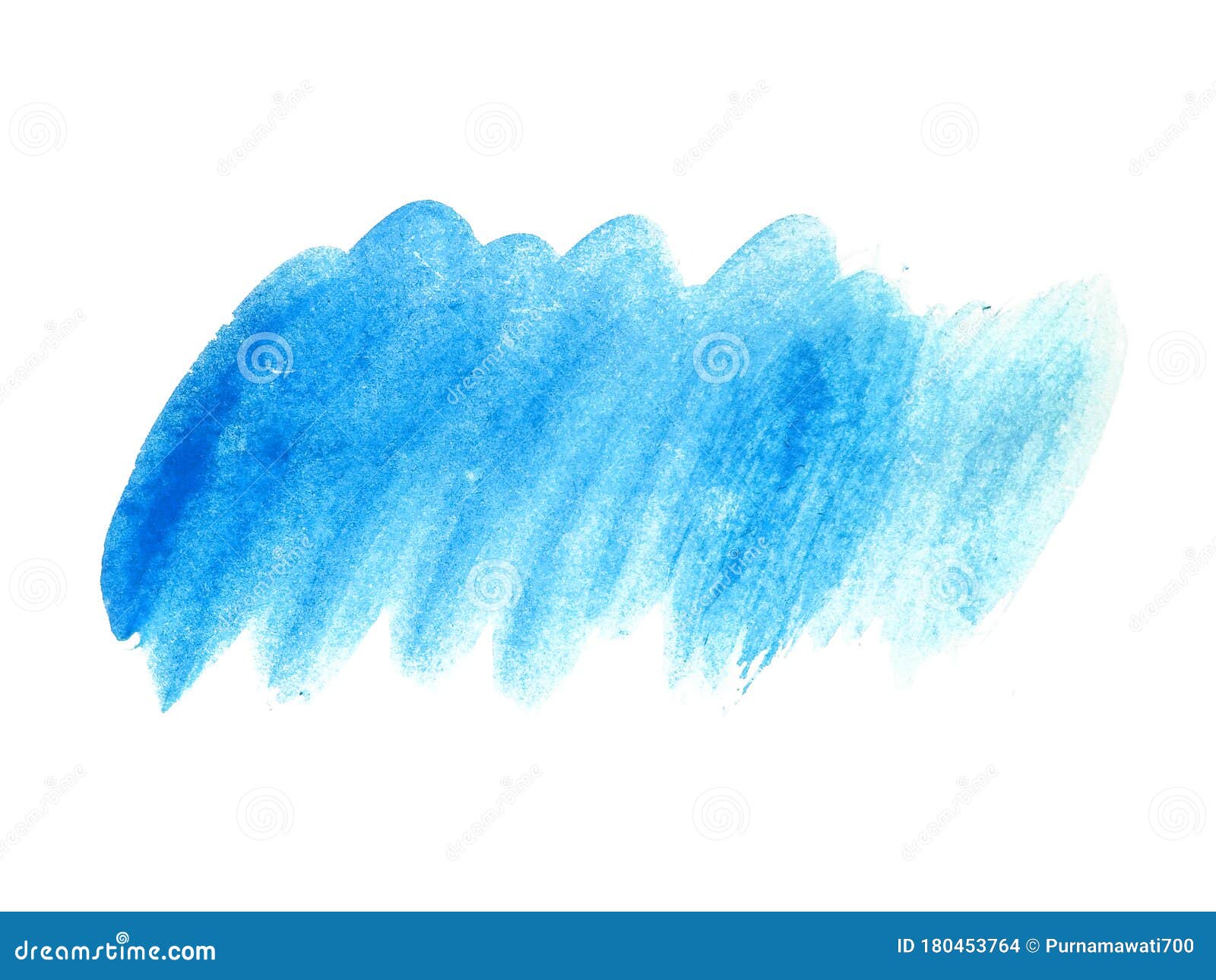 Abstract Watercolor on White Background. Blue Watercolor Scribble ...
