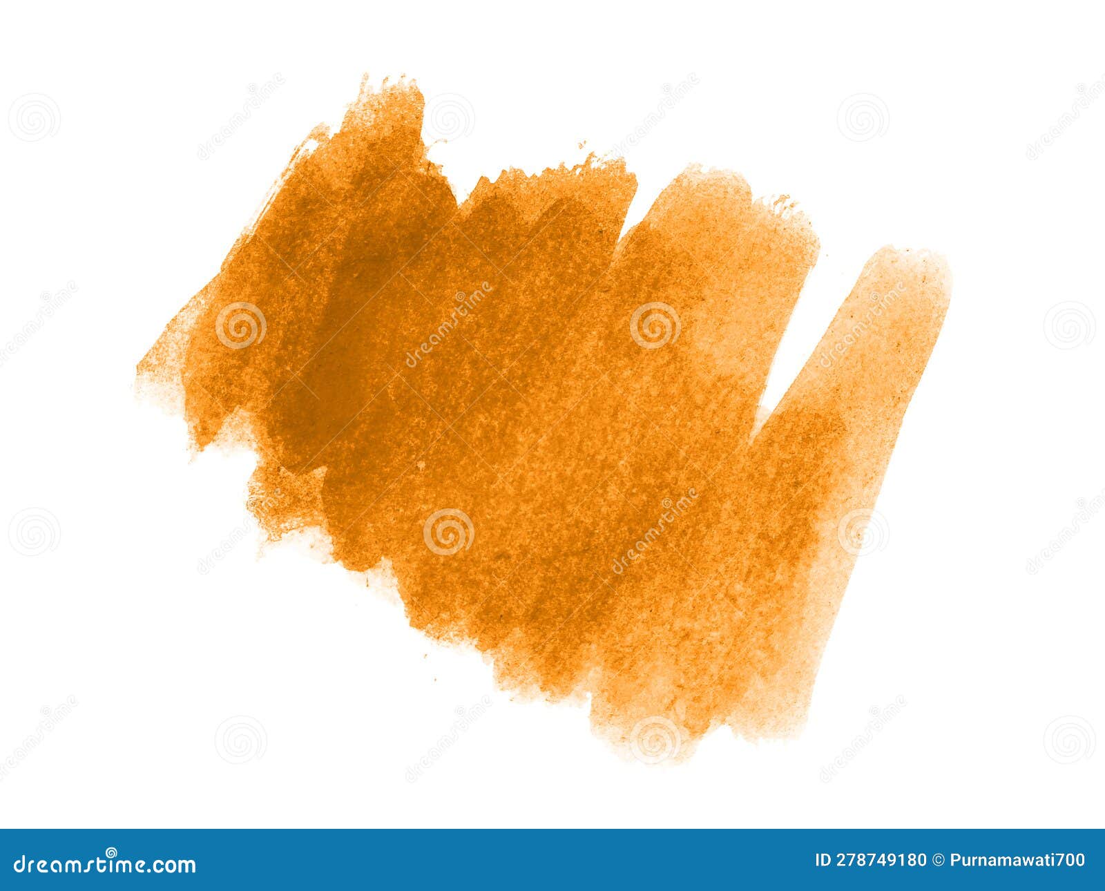 Abstract Watercolor on White Background. Orange Watercolor Scribble ...