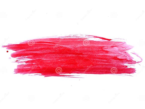 Abstract Watercolor on White Background. Red Watercolor Scribble ...