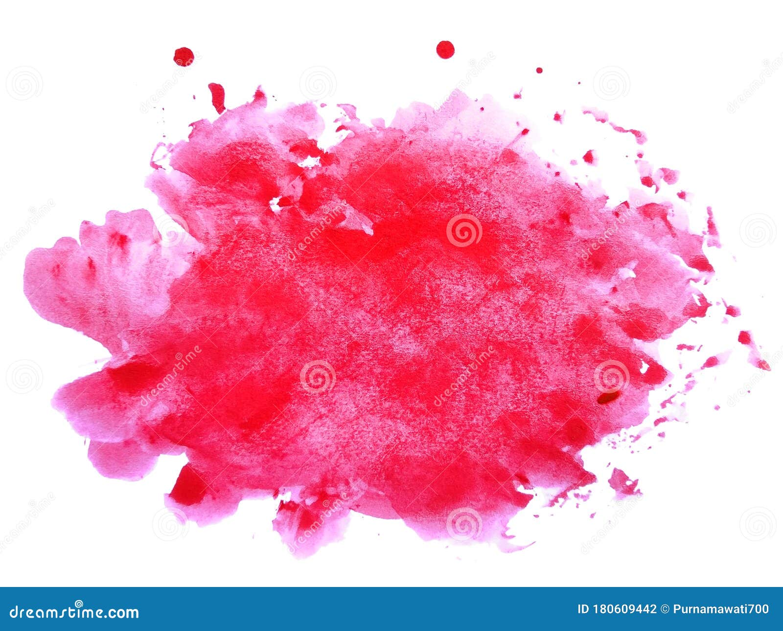 Abstract Watercolor on White Background. Red Watercolor Scribble ...